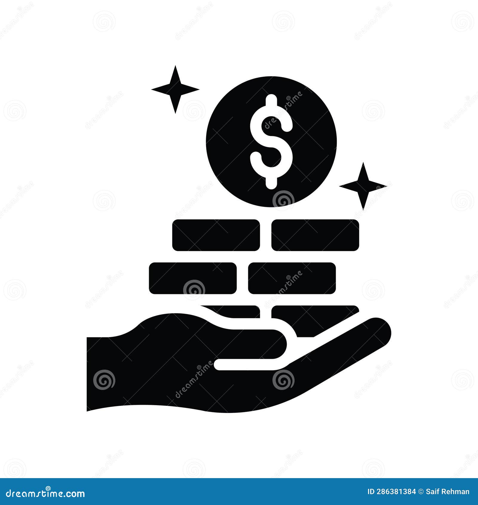 Savings Vector Solid Icon Style Illustration. EPS 10 File Stock Vector ...