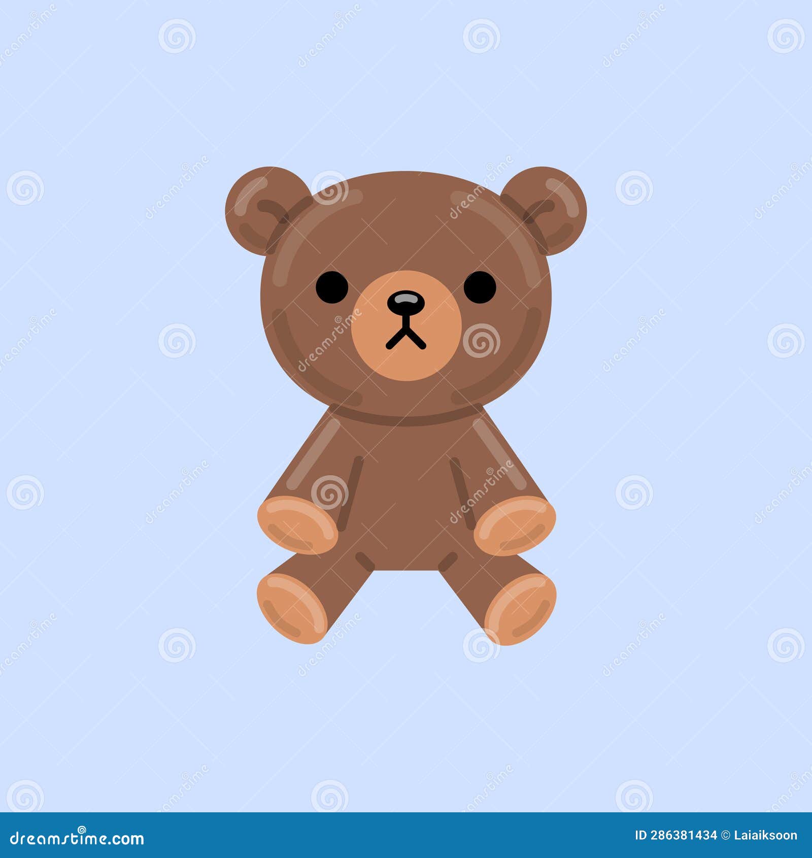 Cute Teddy Bear Toy Icon. Cute Stuffed Toy Symbol. Vector Illustration ...
