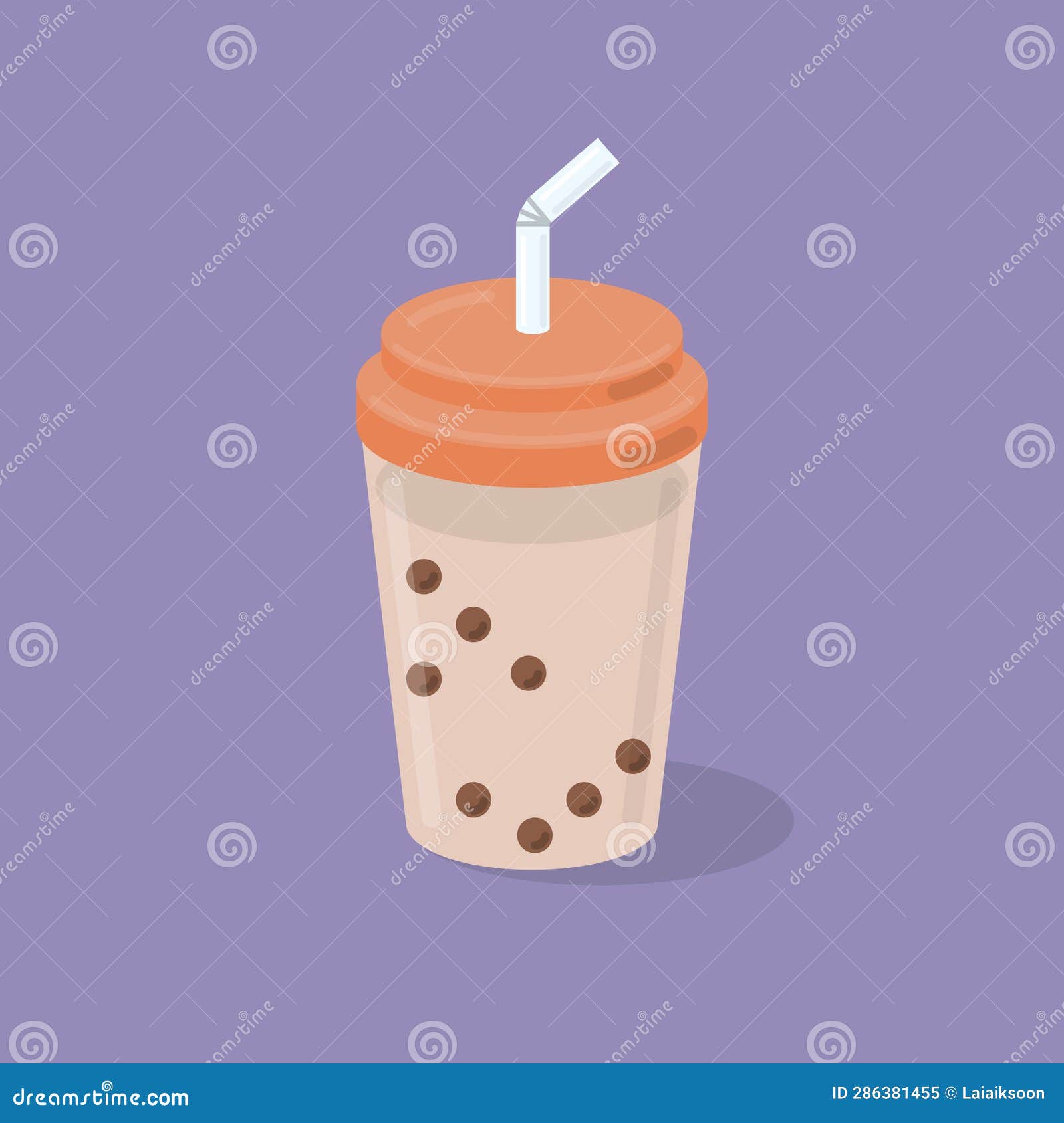 Bubble Milk Tea with Tapioca Pearls Icon. Boba Tea. Cold Asian ...
