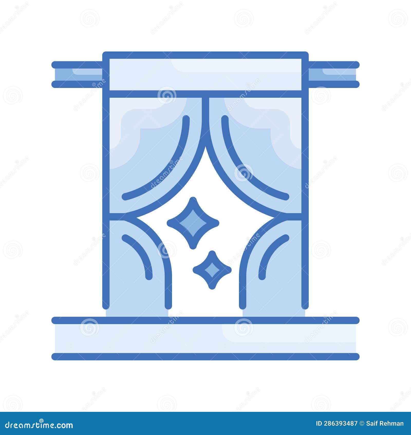 Airing Room Vector Blue Series Icon Style Illustration. EPS 10 File ...