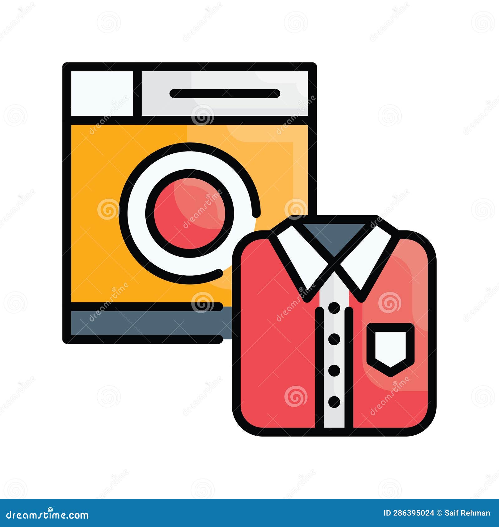 Clean Clothes Vector Filled Outline Icon Style Illustration. EPS 10 ...