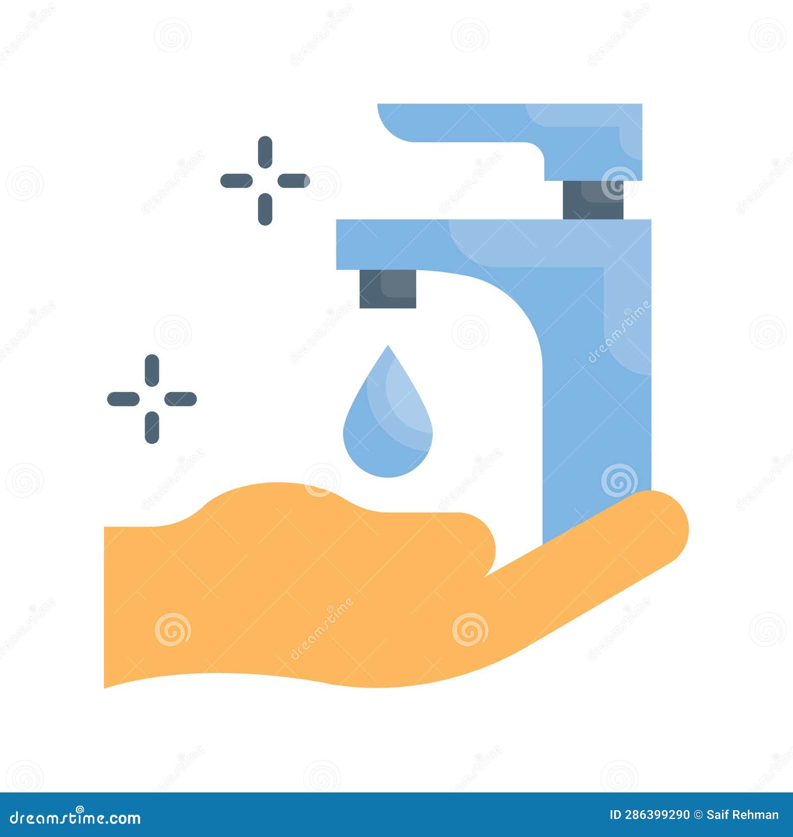 Water Hygiene Vector Flat Icon Style Illustration. EPS 10 File Stock ...