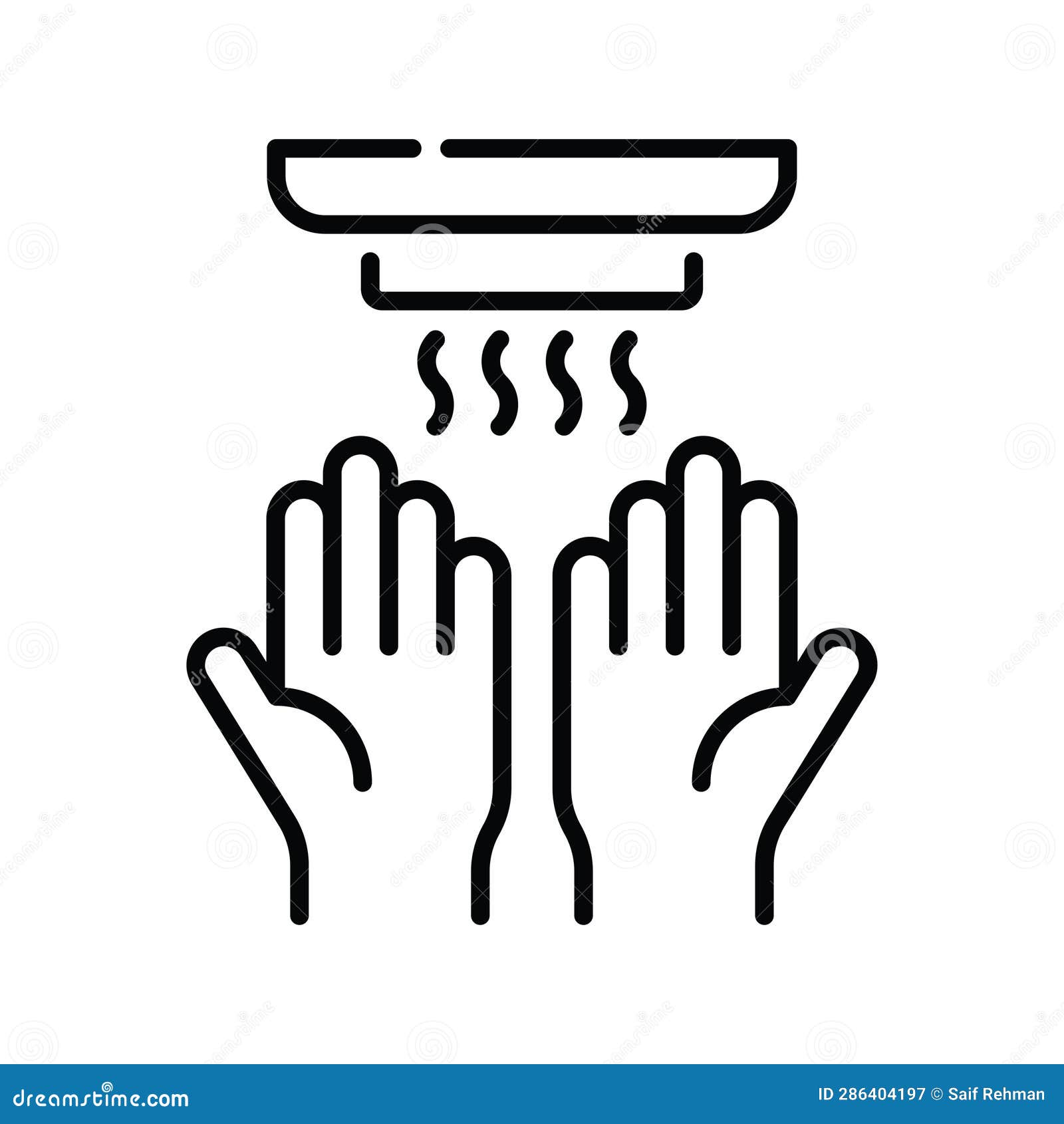 Dry Hands Vector Outline Icon Style Illustration. EPS 10 File Stock ...