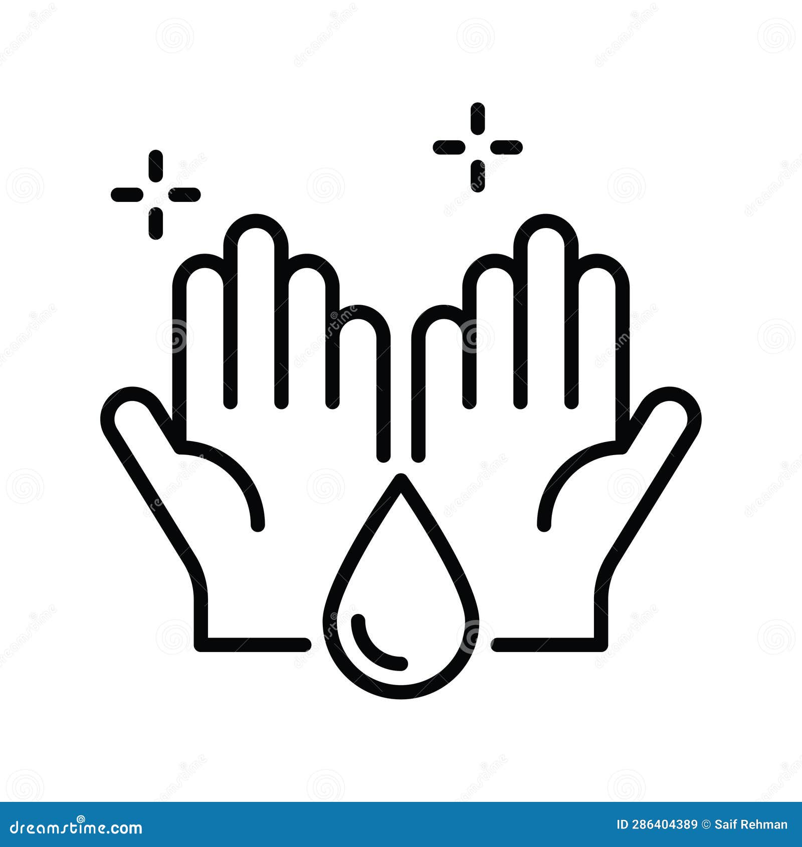 Clean Hands Vector Outline Icon Style Illustration. EPS 10 File Stock ...