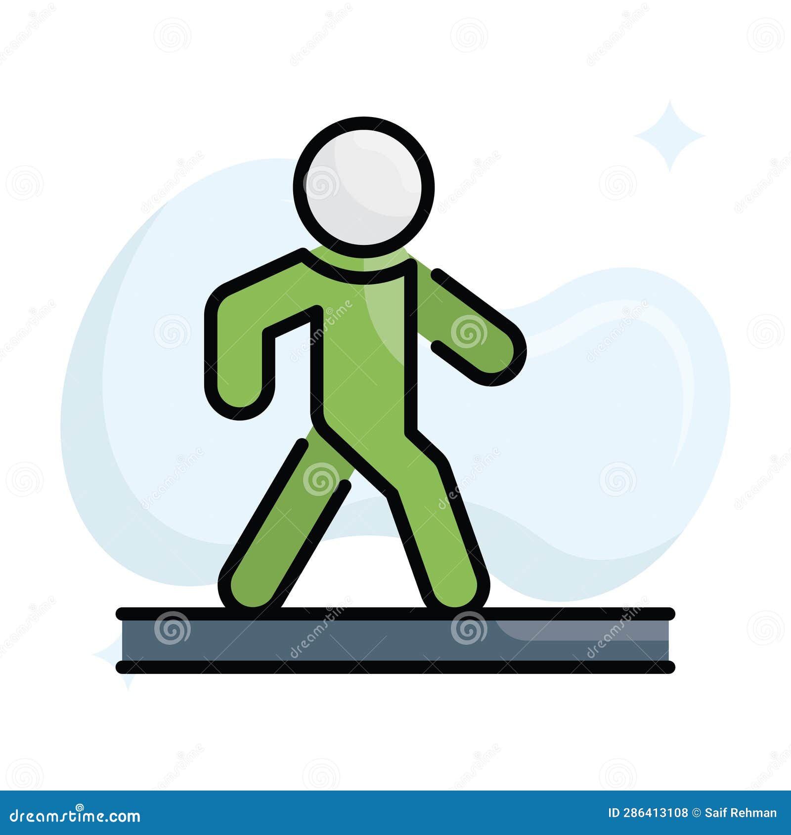 Pedestrian Vector Filled Outline Icon Style Illustration. Eps 10 File ...
