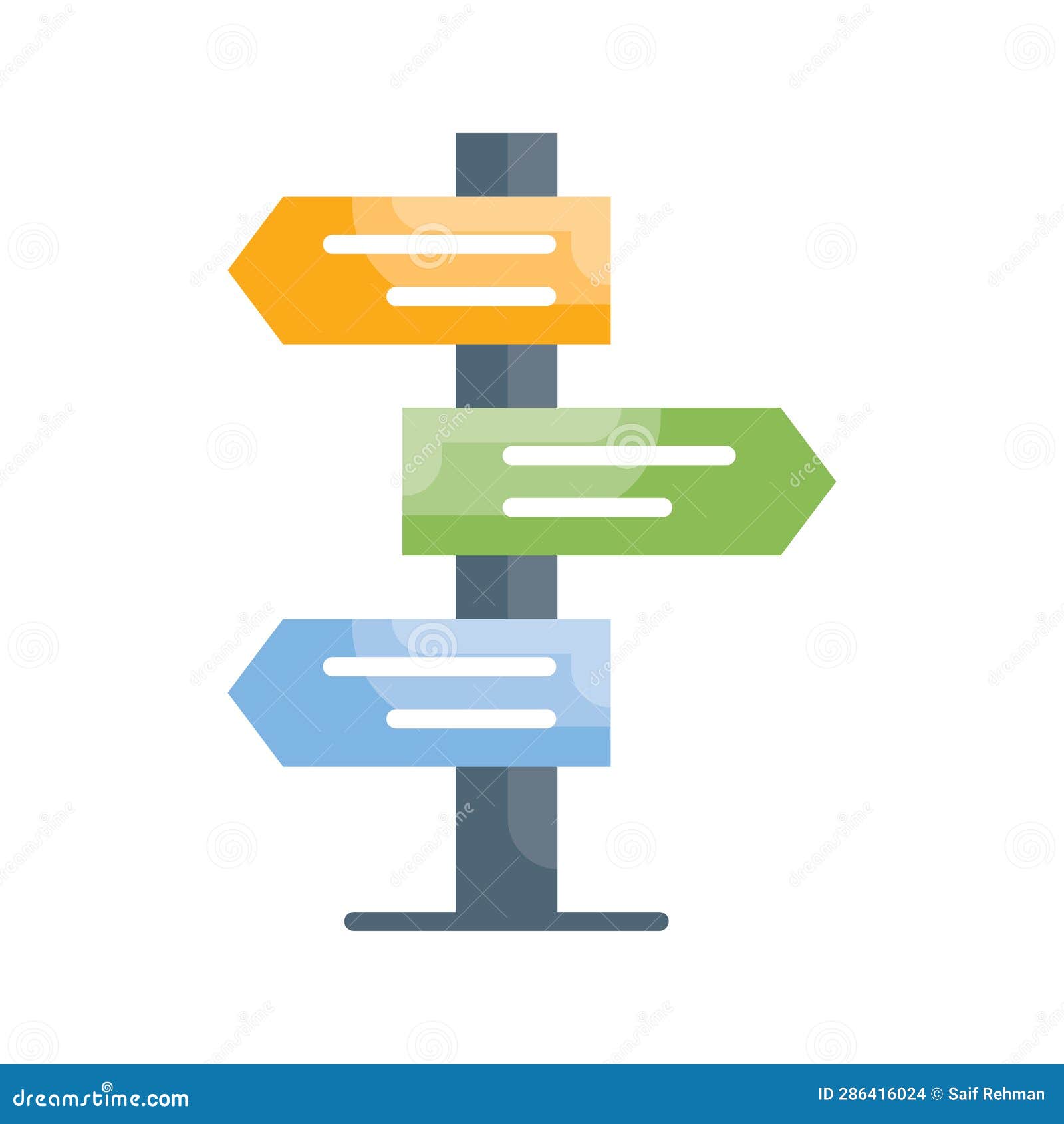 Direction Signs Vector Flat Icon Style Illustration. Eps 10 File Stock ...