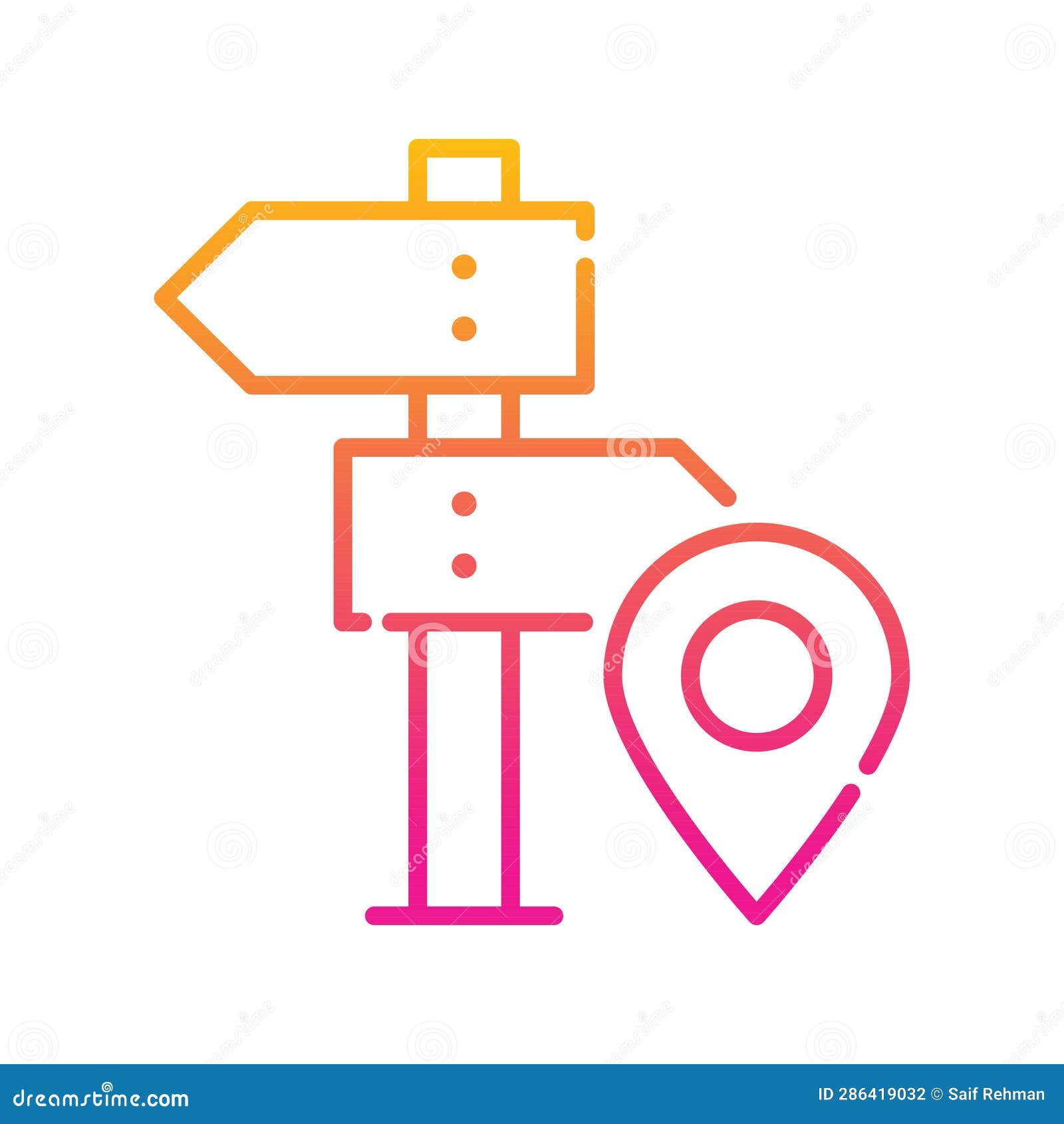 Destination Vector Gradient Icon Style Illustration. Eps 10 File Stock ...