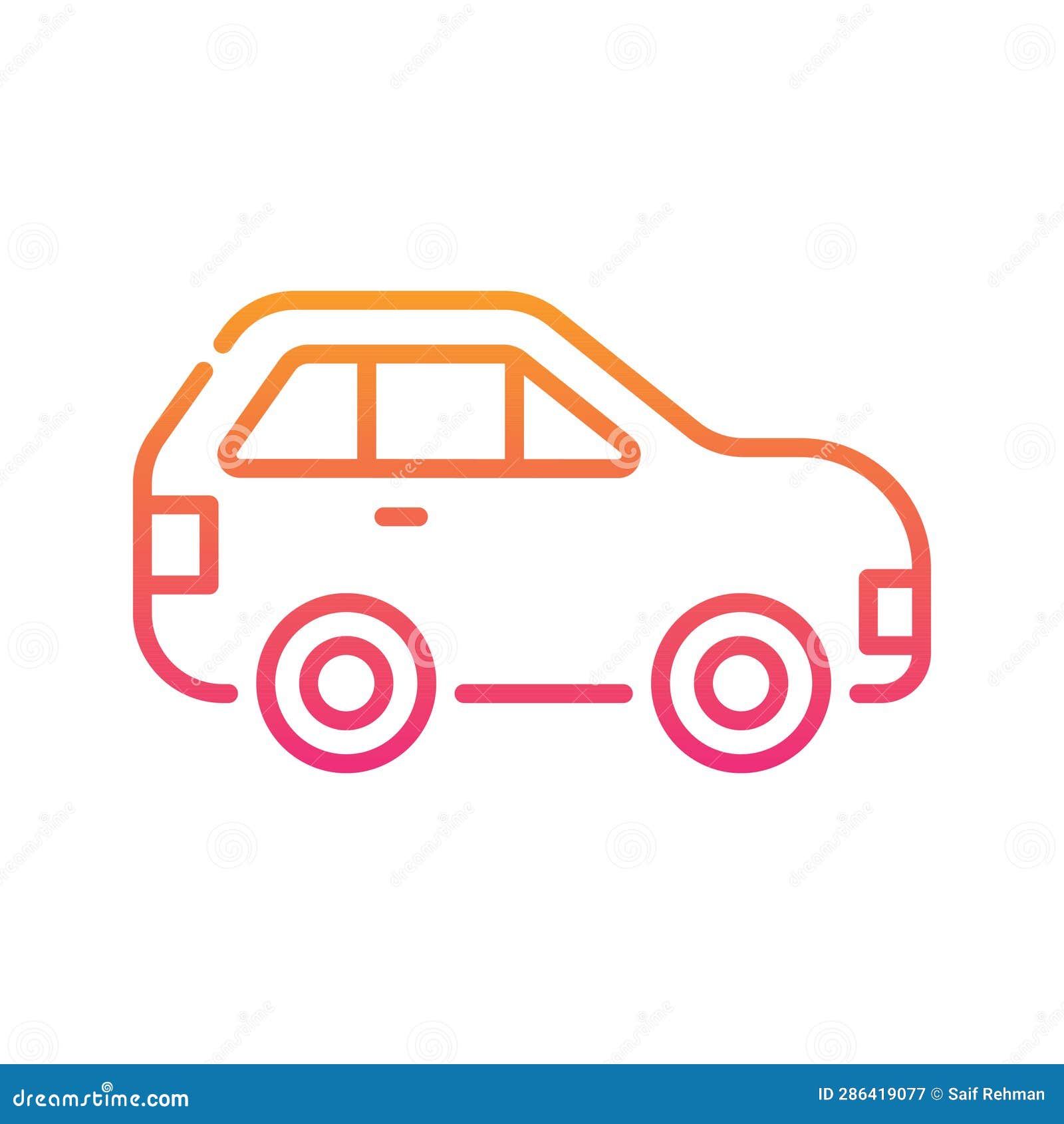 Car Vector Gradient Icon Style Illustration. Eps 10 File Stock Vector ...