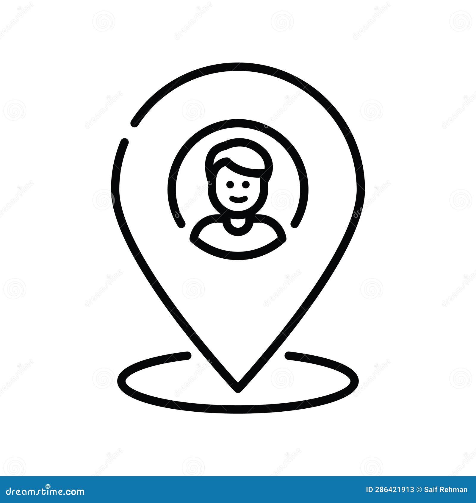 Location Vector Outline Icon Style Illustration. Eps 10 File Stock ...