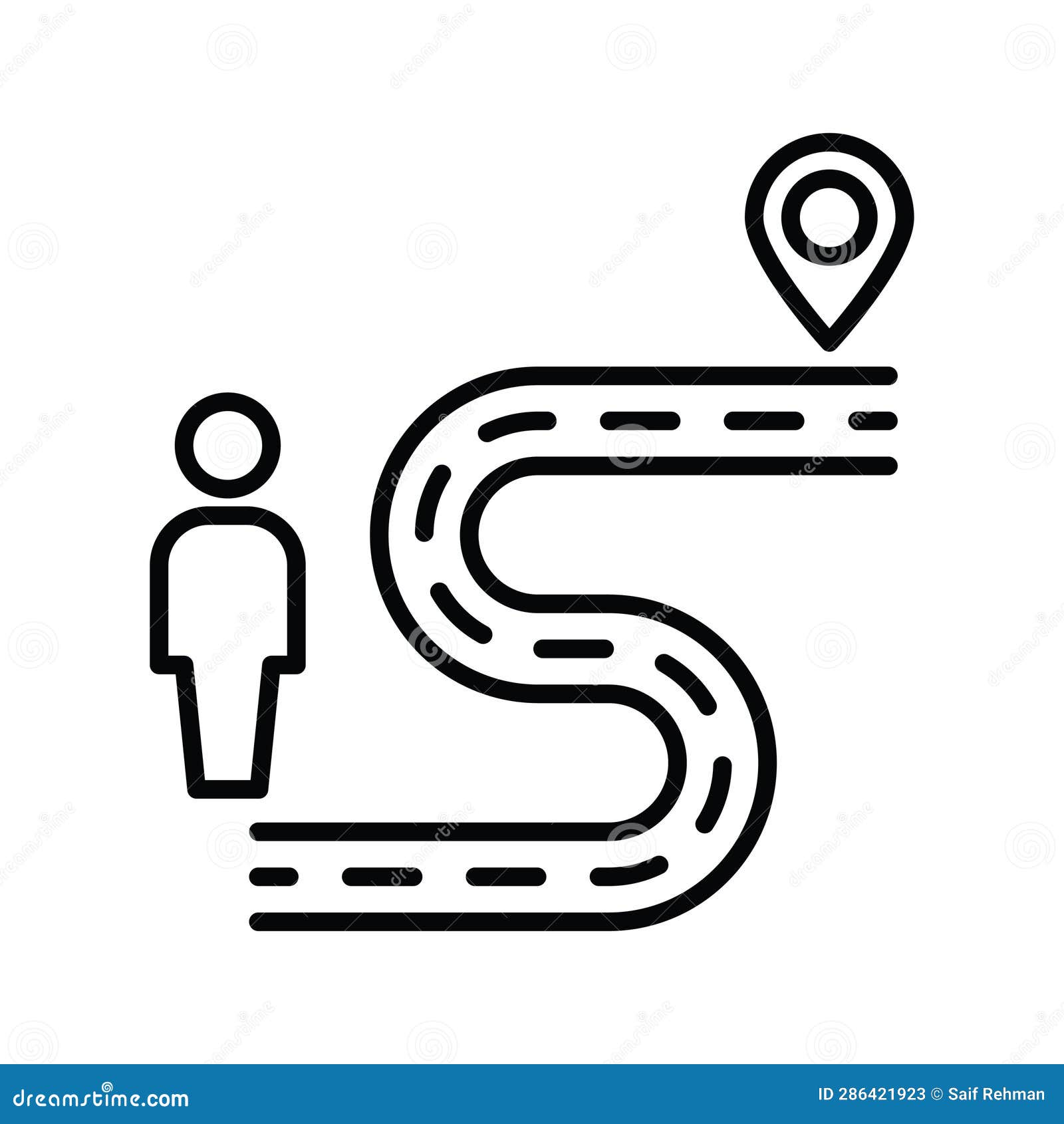 Destination Vector Outline Icon Style Illustration. Eps 10 File Stock ...