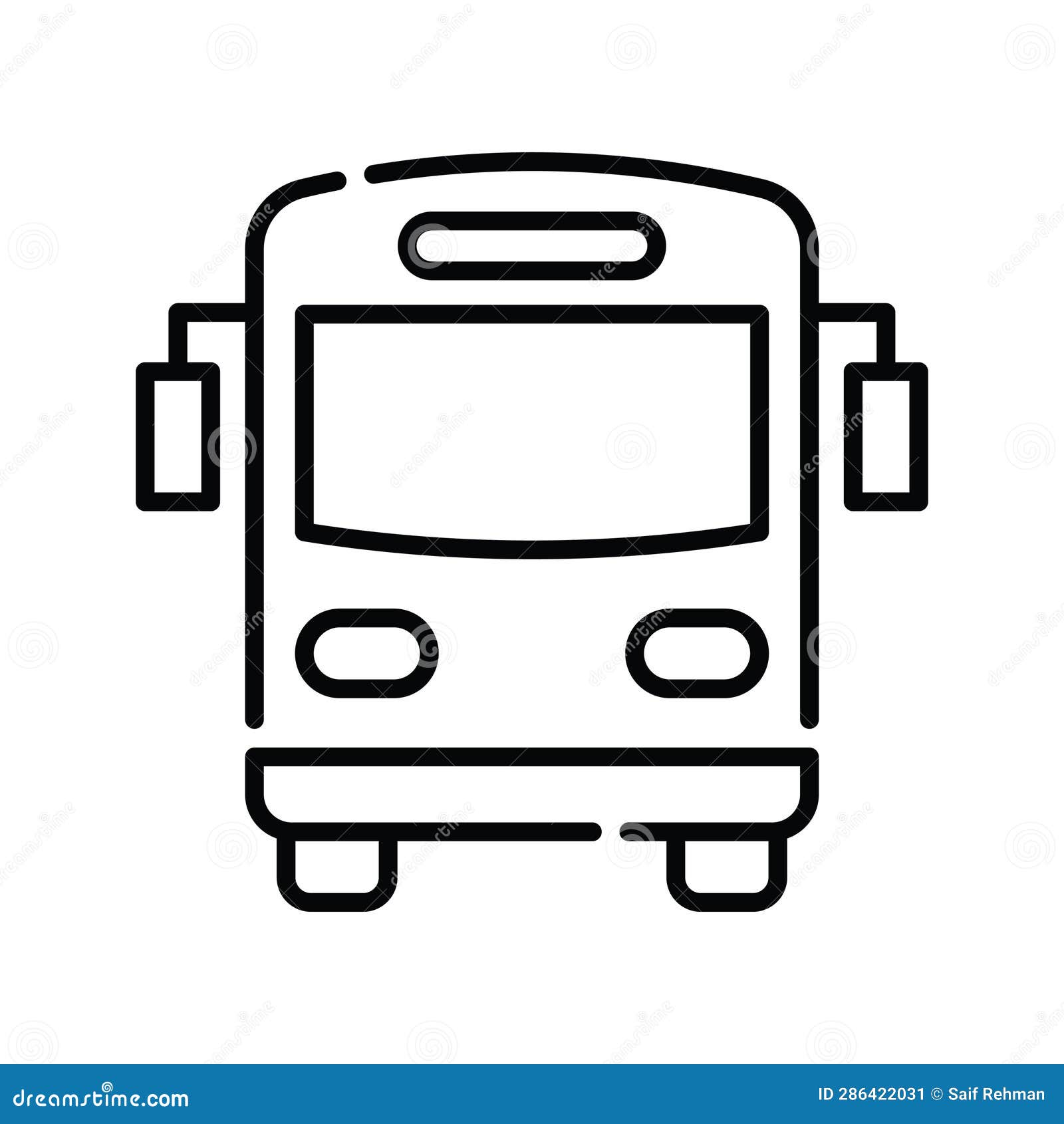 Bus Vector Outline Icon Style Illustration. Eps 10 File Stock Vector ...