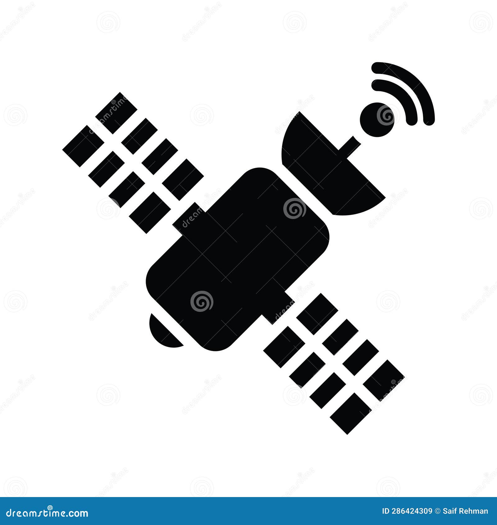 Satellite Vector Solid Icon Style Illustration. Eps 10 File Stock ...