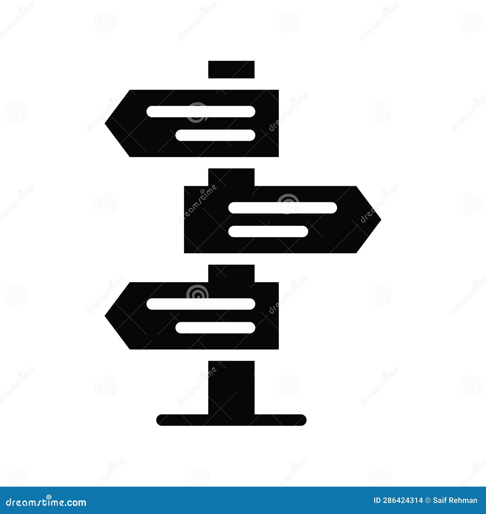 Direction Signs Vector Solid Icon Style Illustration. Eps 10 File Stock ...