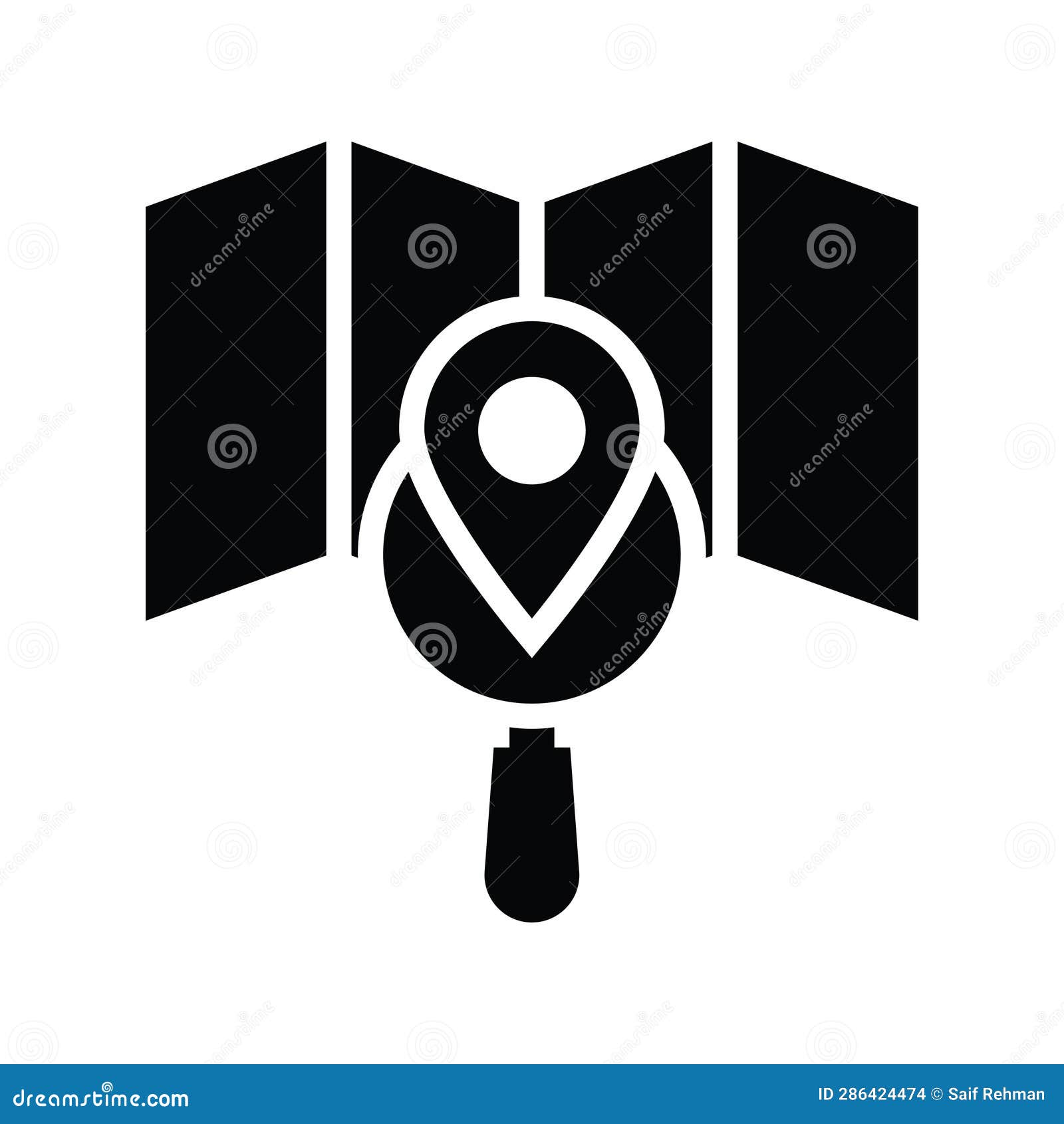 Map Search Vector Solid Icon Style Illustration. Eps 10 File Stock ...