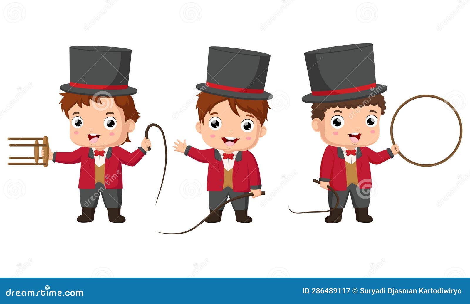 Circus Trainer Vector. Circus Performances Of Trained Animals. Mustache ...