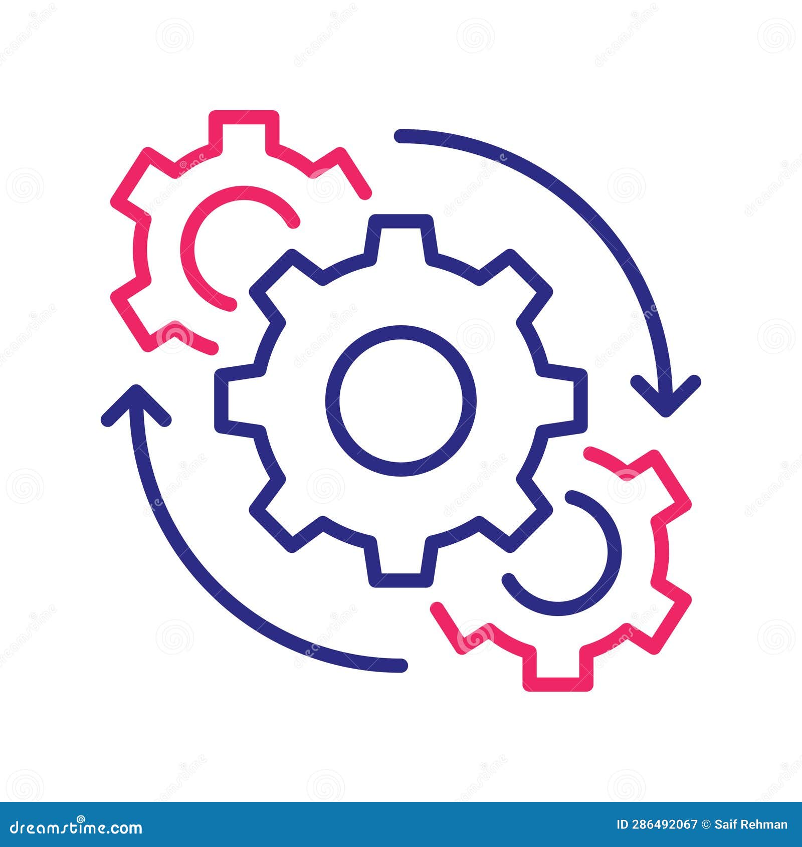 Operational Alignment Vector Two Color Lines Icon Style Illustration ...