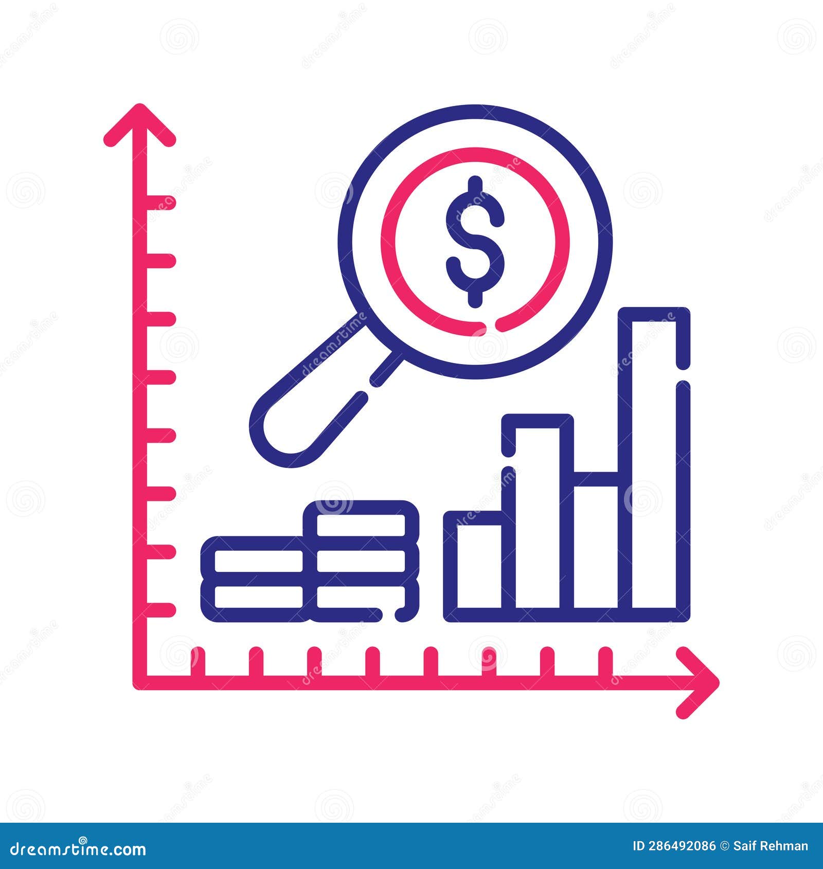 Forecast Vector Two Color Lines Icon Style Illustration. EPS 10 File ...
