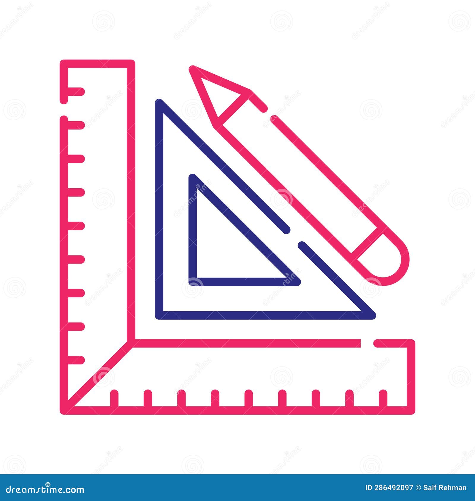 Measure Vector Two Color Lines Icon Style Illustration. EPS 10 File ...