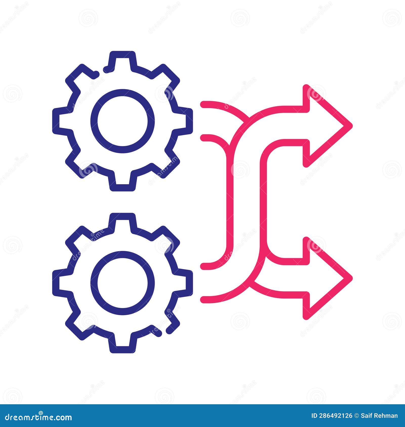Optimization Vector Two Color Lines Icon Style Illustration. EPS 10 ...