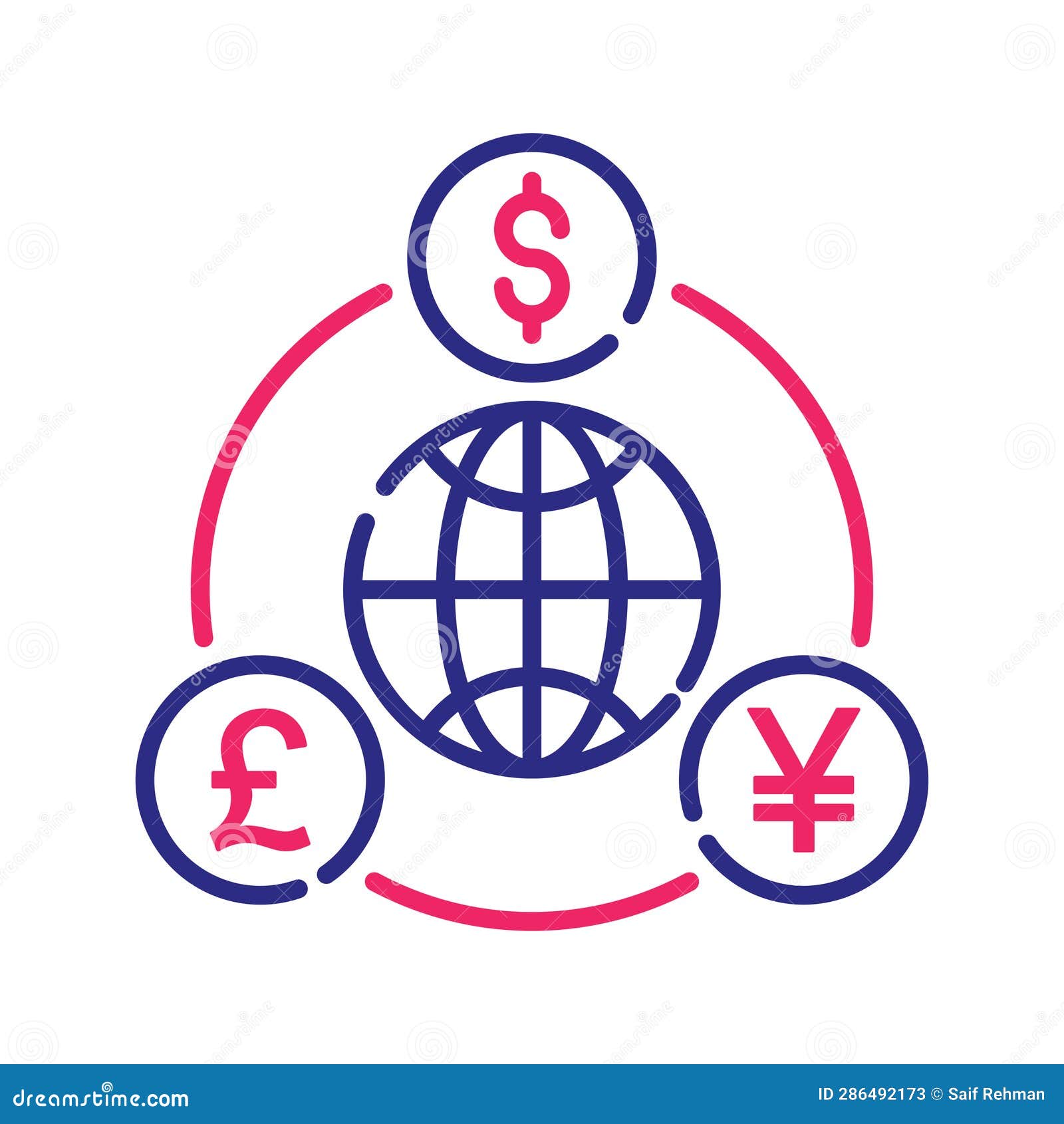Market Changes Vector Two Color Lines Icon Style Illustration. EPS 10 ...