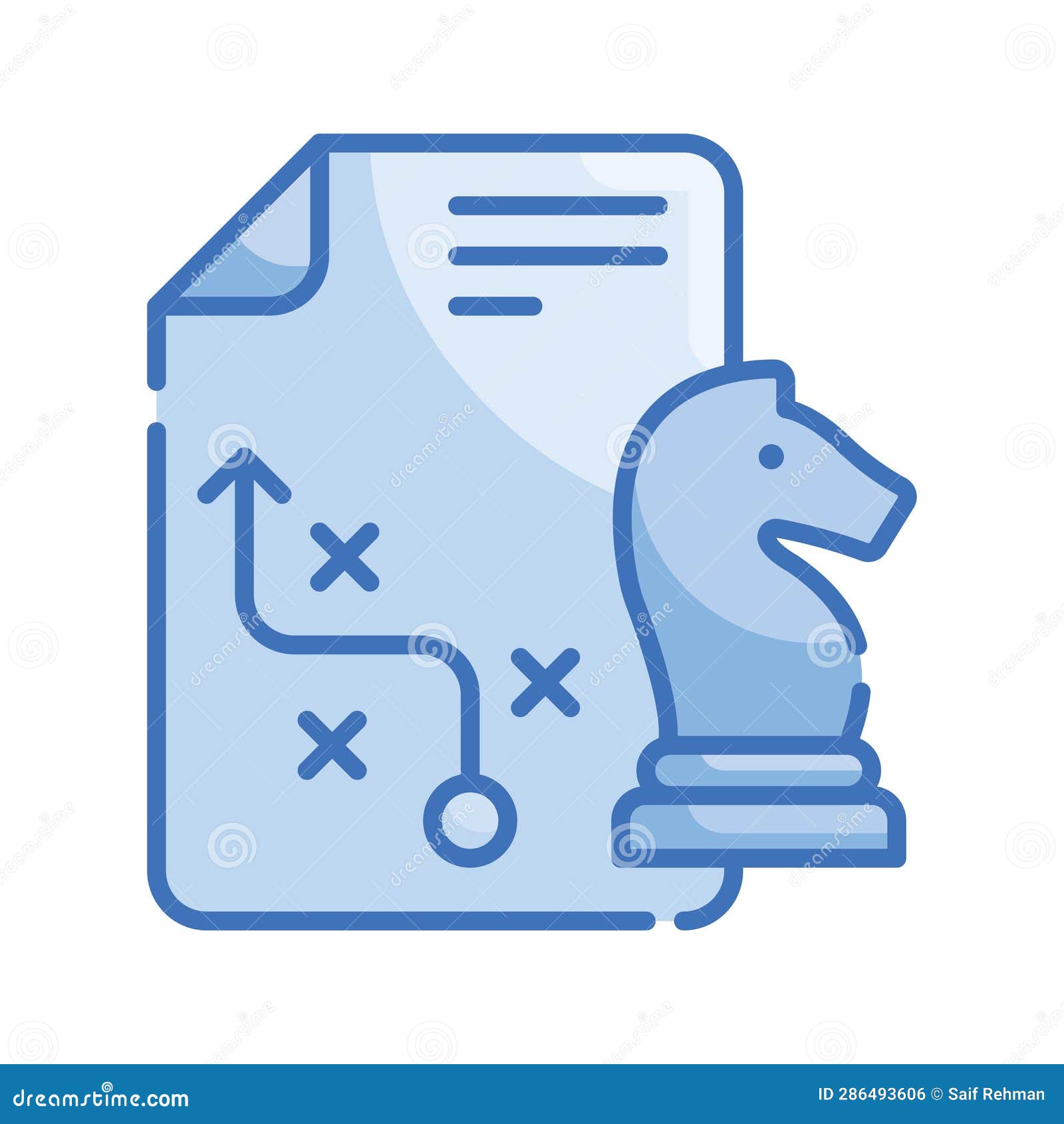 Strategy Vector Blue Series Icon Style Illustration. EPS 10 File Stock ...