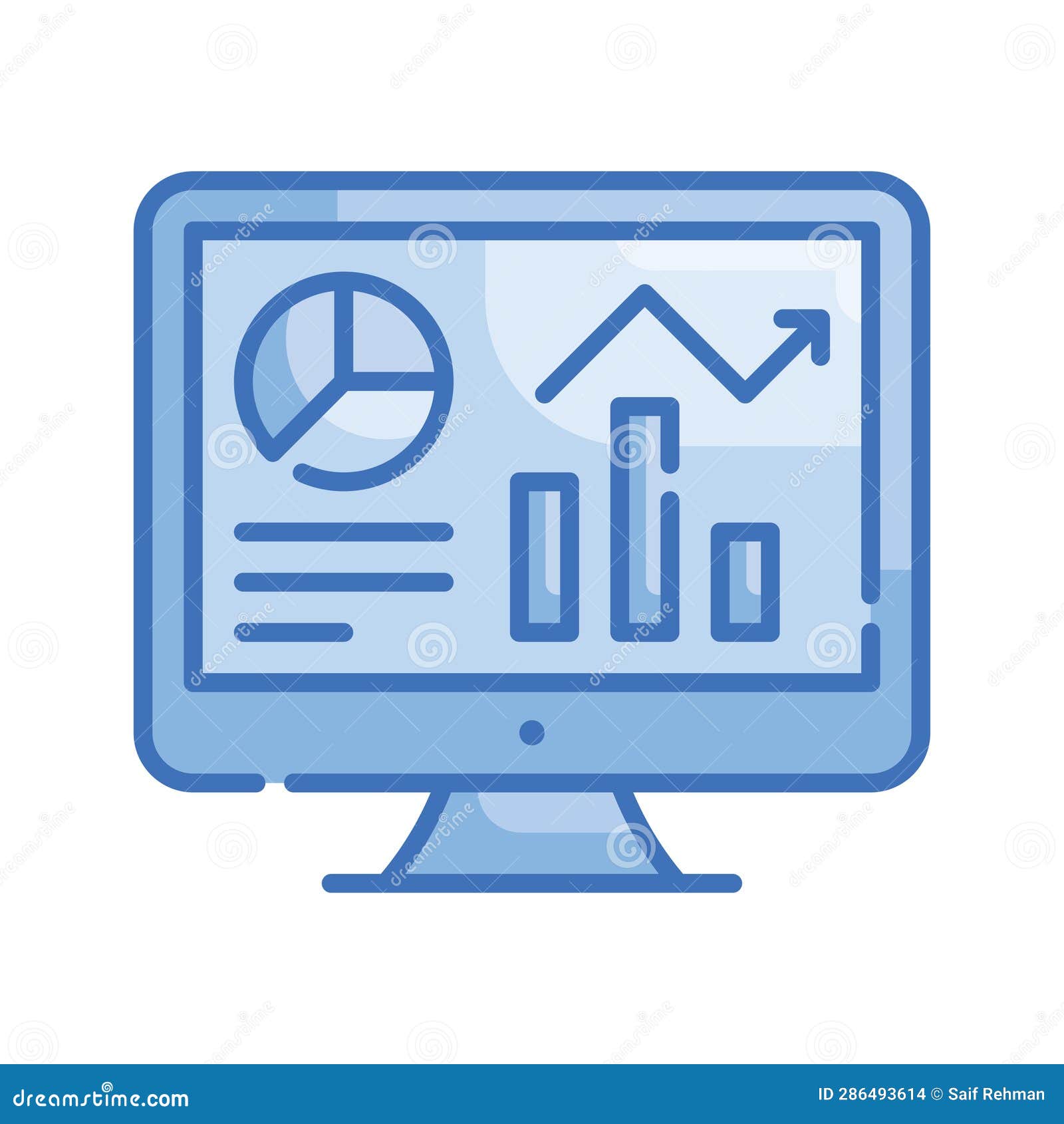 Business Dashboard Vector Blue Series Icon Style Illustration. EPS 10 ...