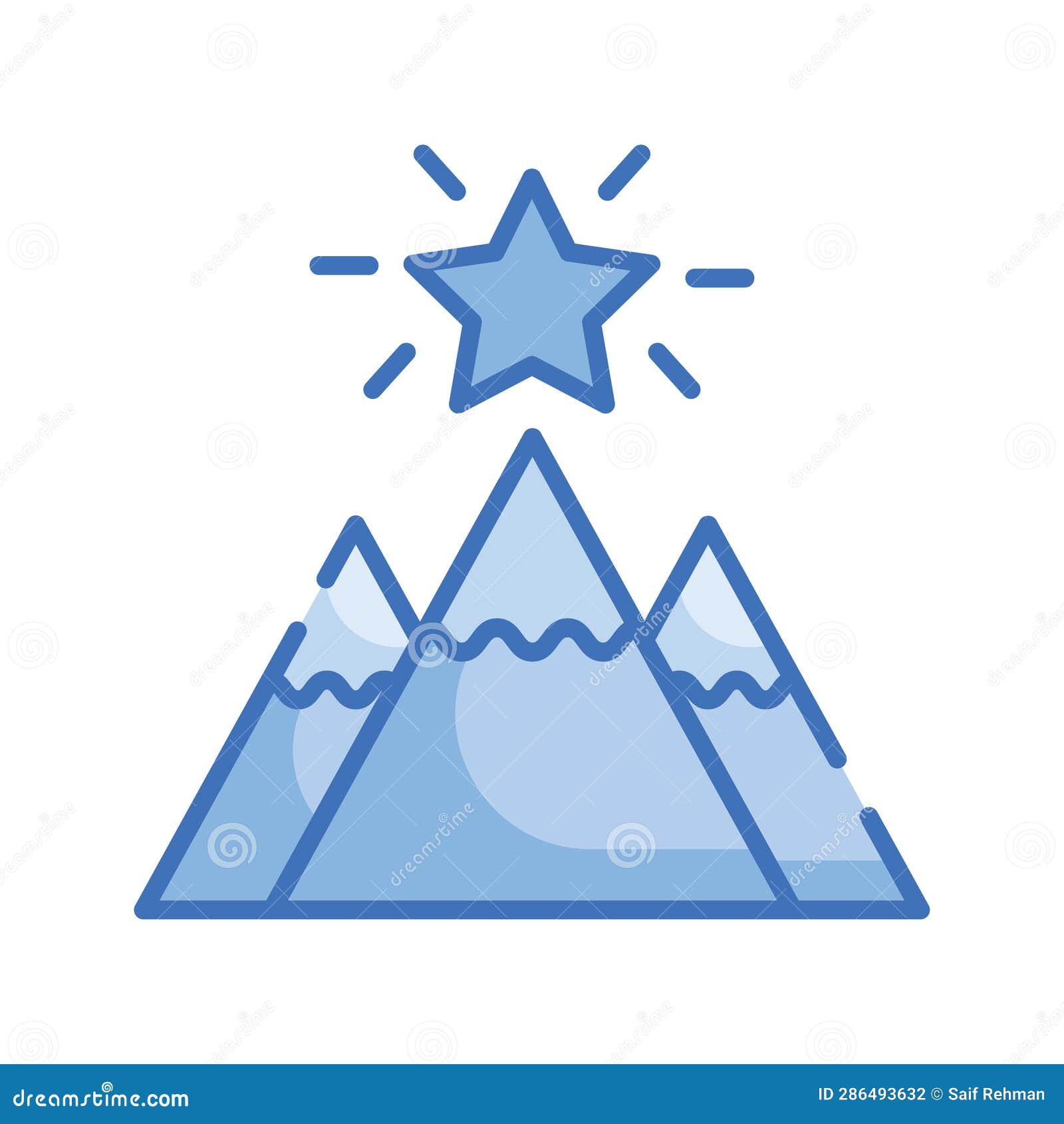 Mission Vector Blue Series Icon Style Illustration. EPS 10 File Stock ...