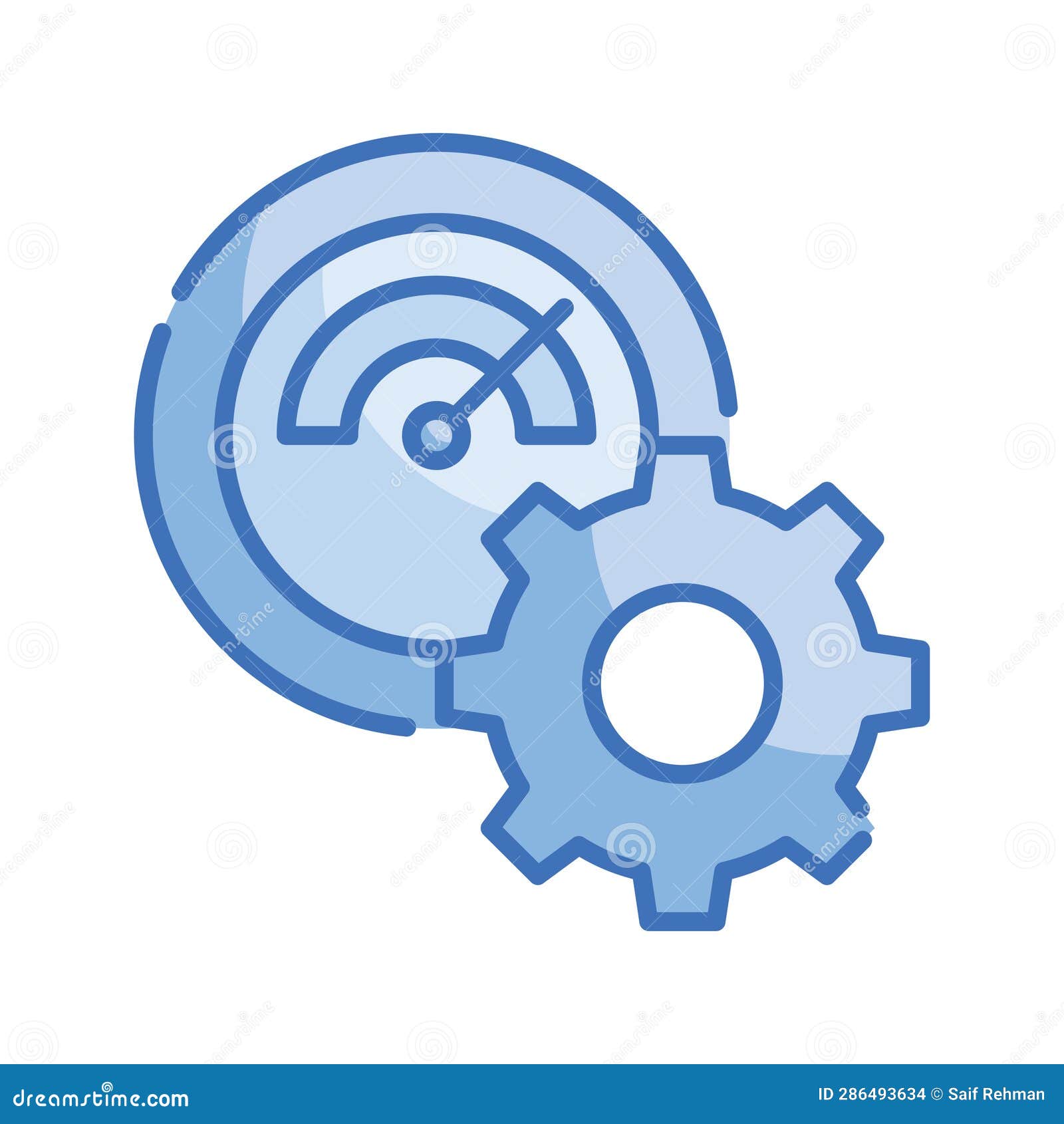 Performance Management Vector Blue Series Icon Style Illustration. EPS ...
