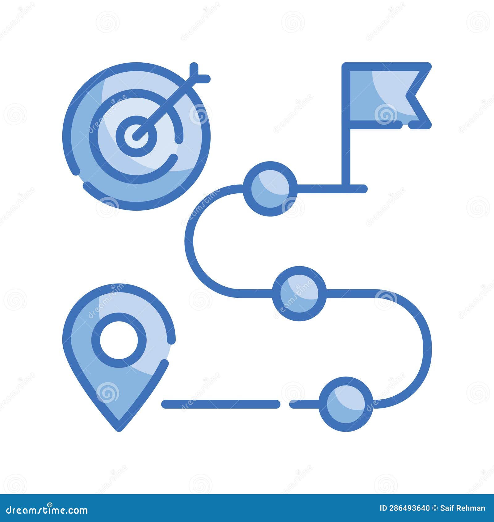 Milestone Vector Blue Series Icon Style Illustration. EPS 10 File Stock ...