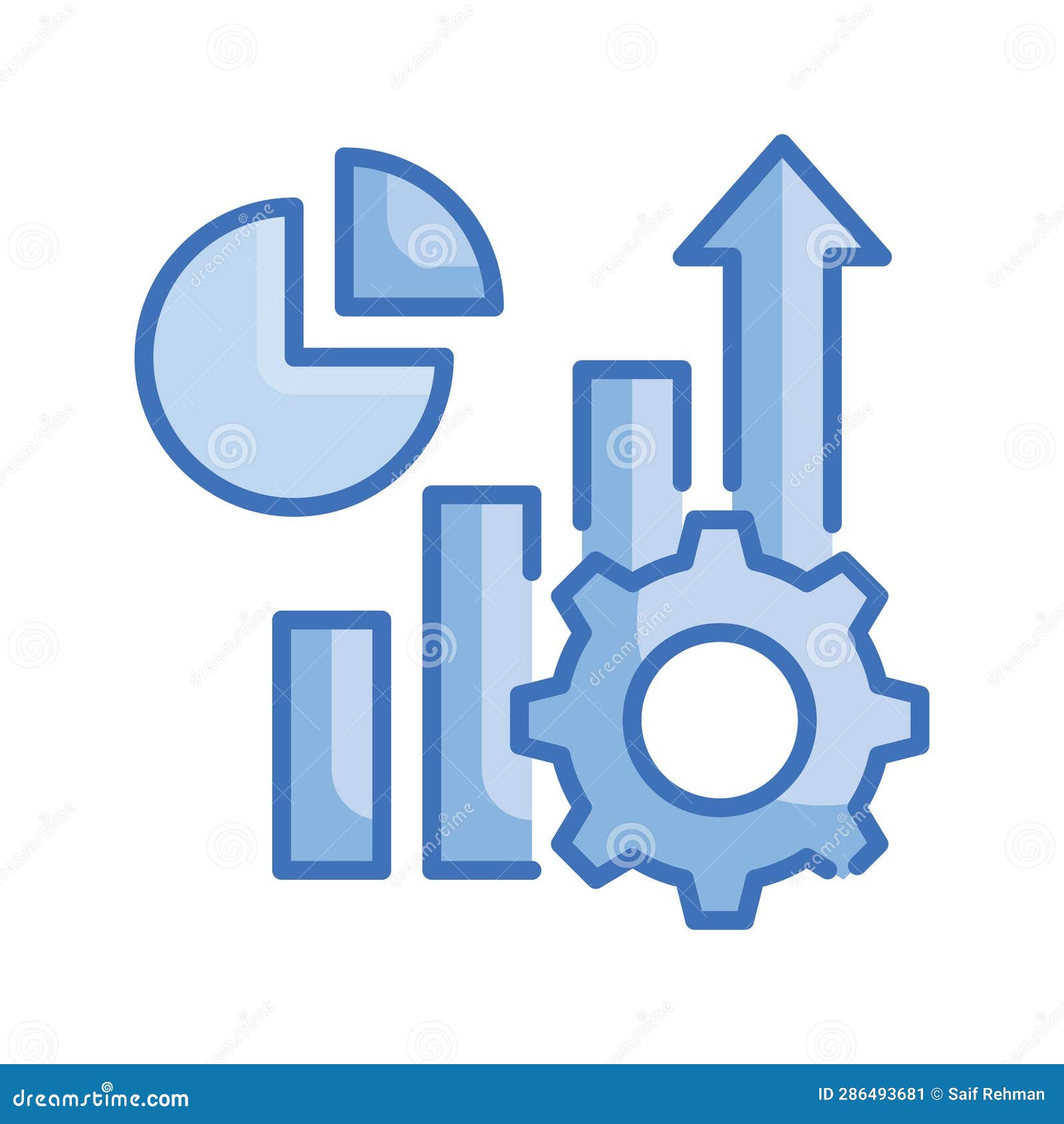 Improvement Vector Blue Series Icon Style Illustration. EPS 10 File ...