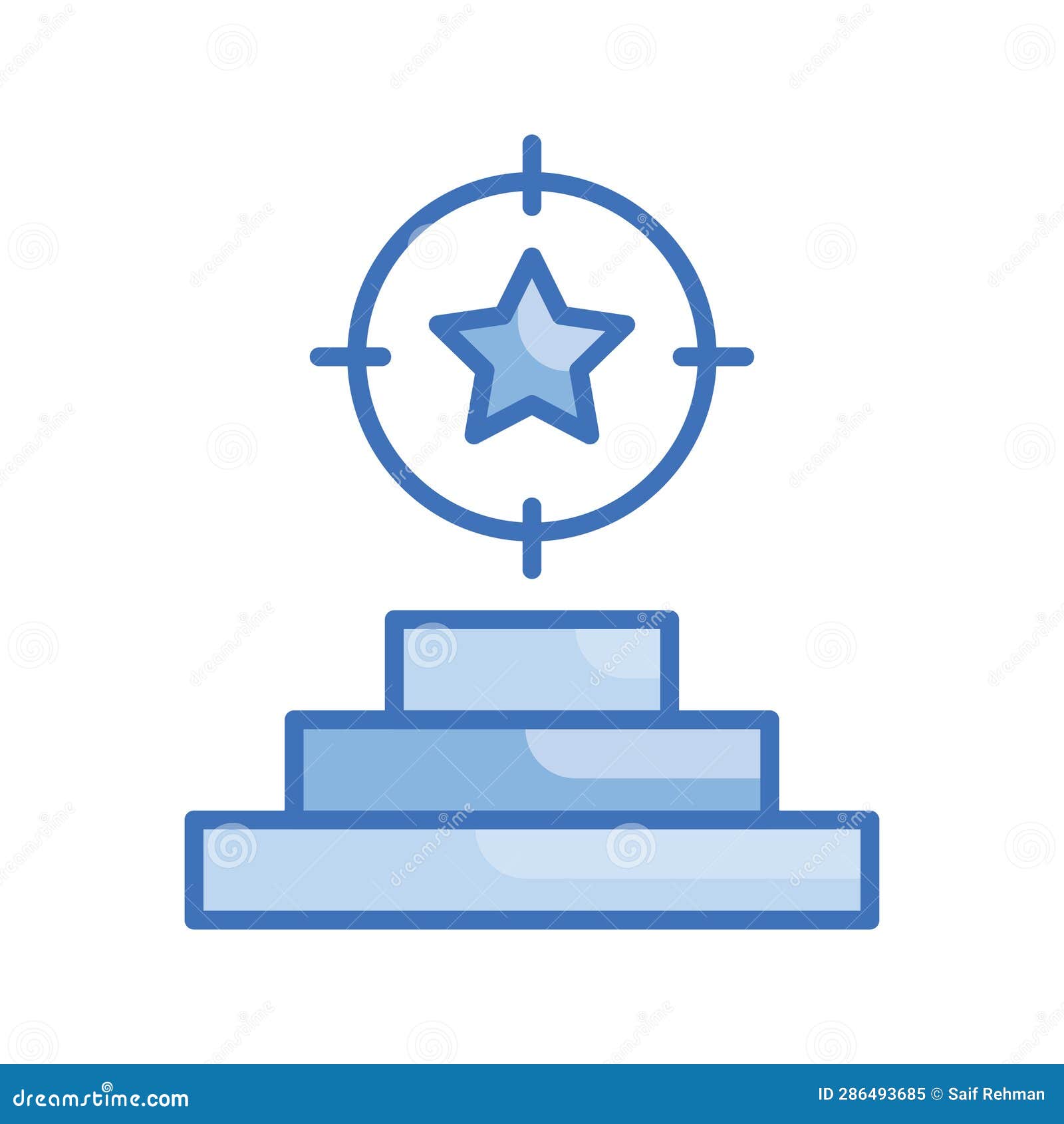 Goals and Objectives Vector Blue Series Icon Style Illustration. EPS 10 ...