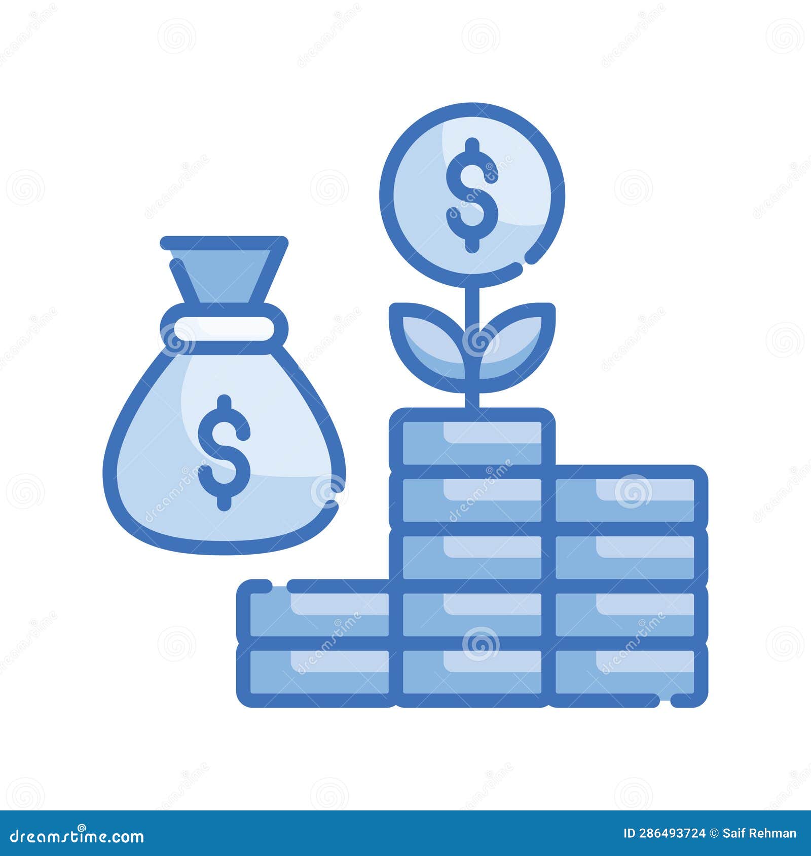 Investment Vector Blue Series Icon Style Illustration. EPS 10 File ...