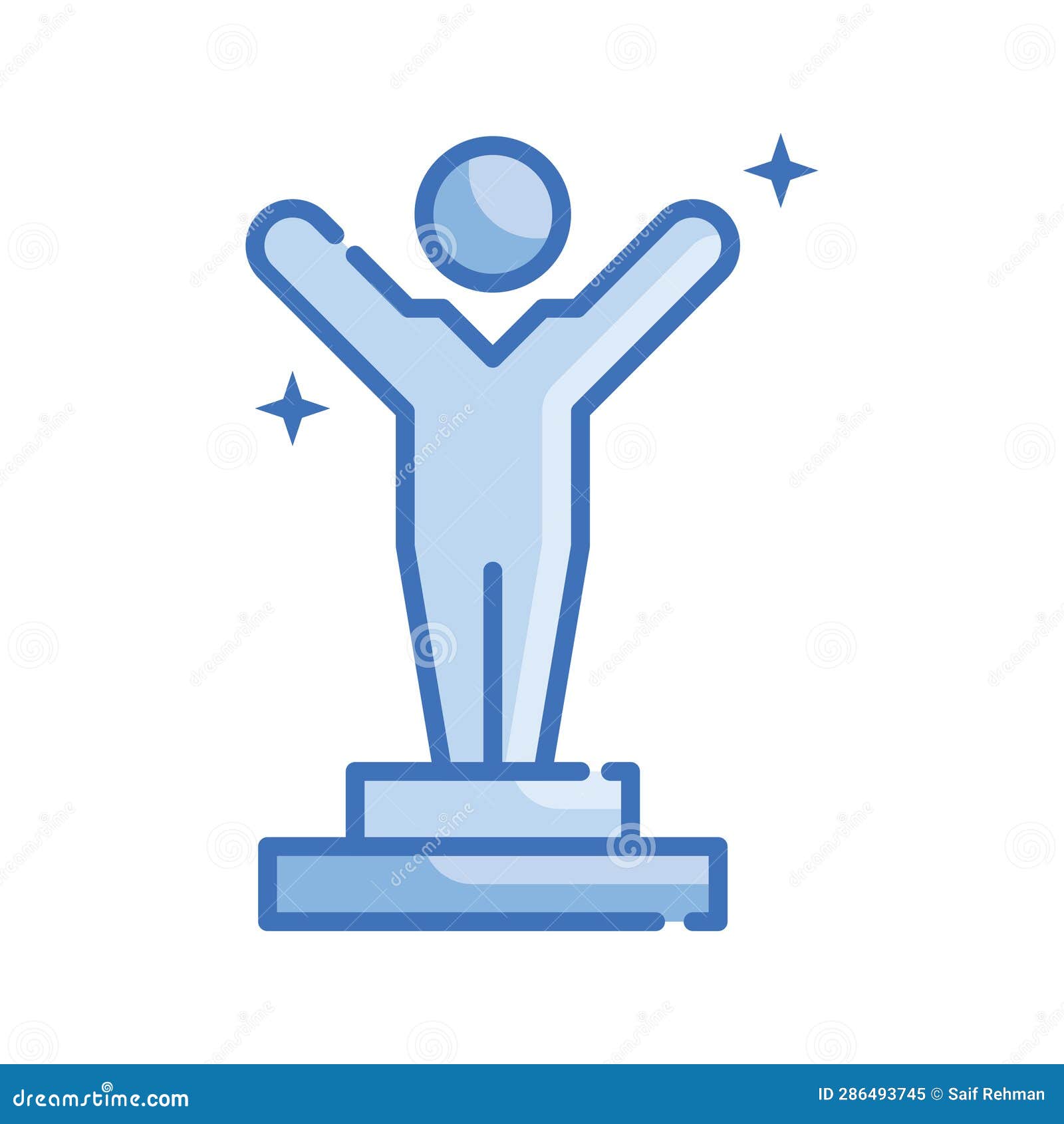 Motivation Vector Blue Series Icon Style Illustration. EPS 10 File ...