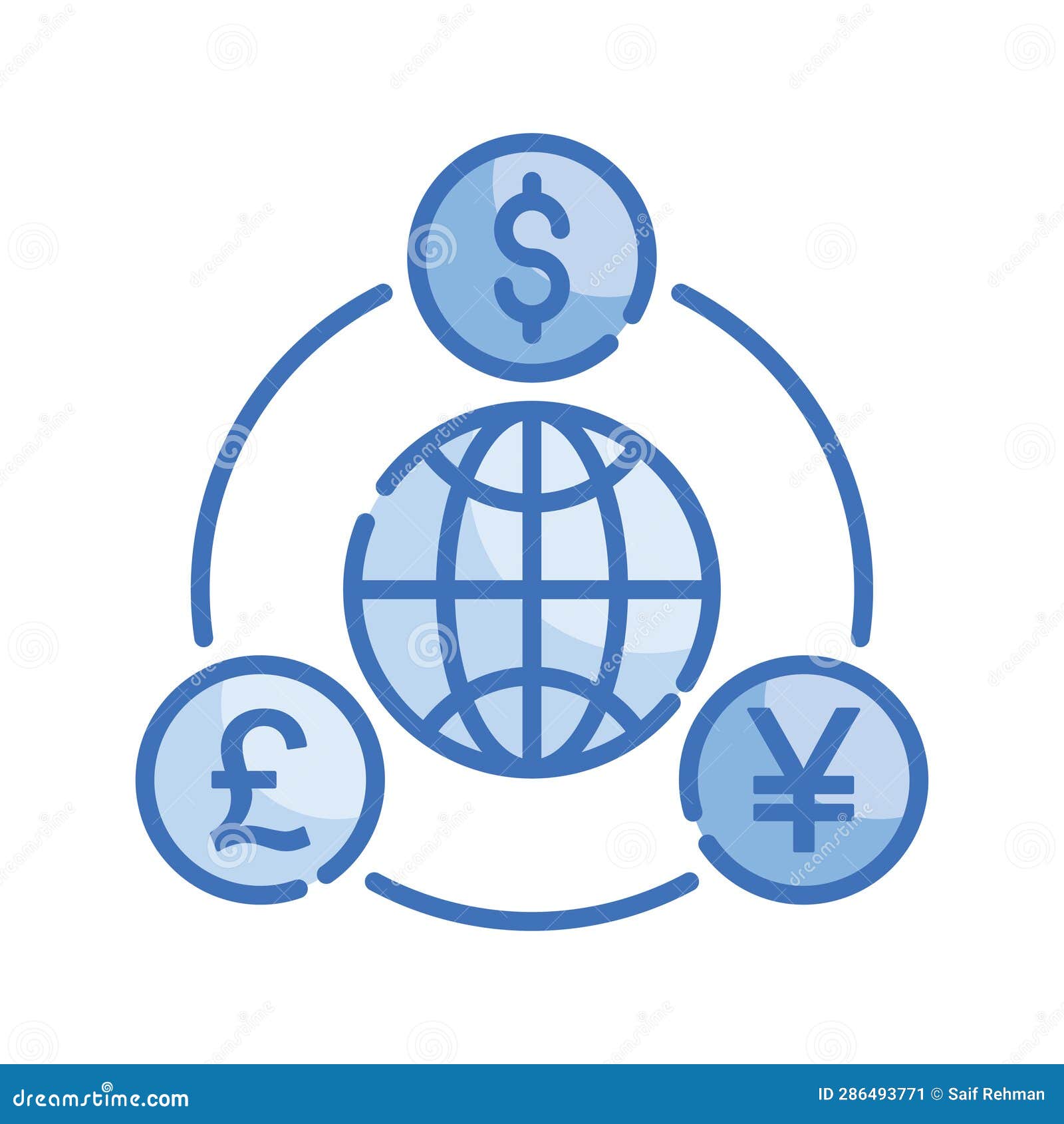 Market Changes Vector Blue Series Icon Style Illustration. EPS 10 File ...