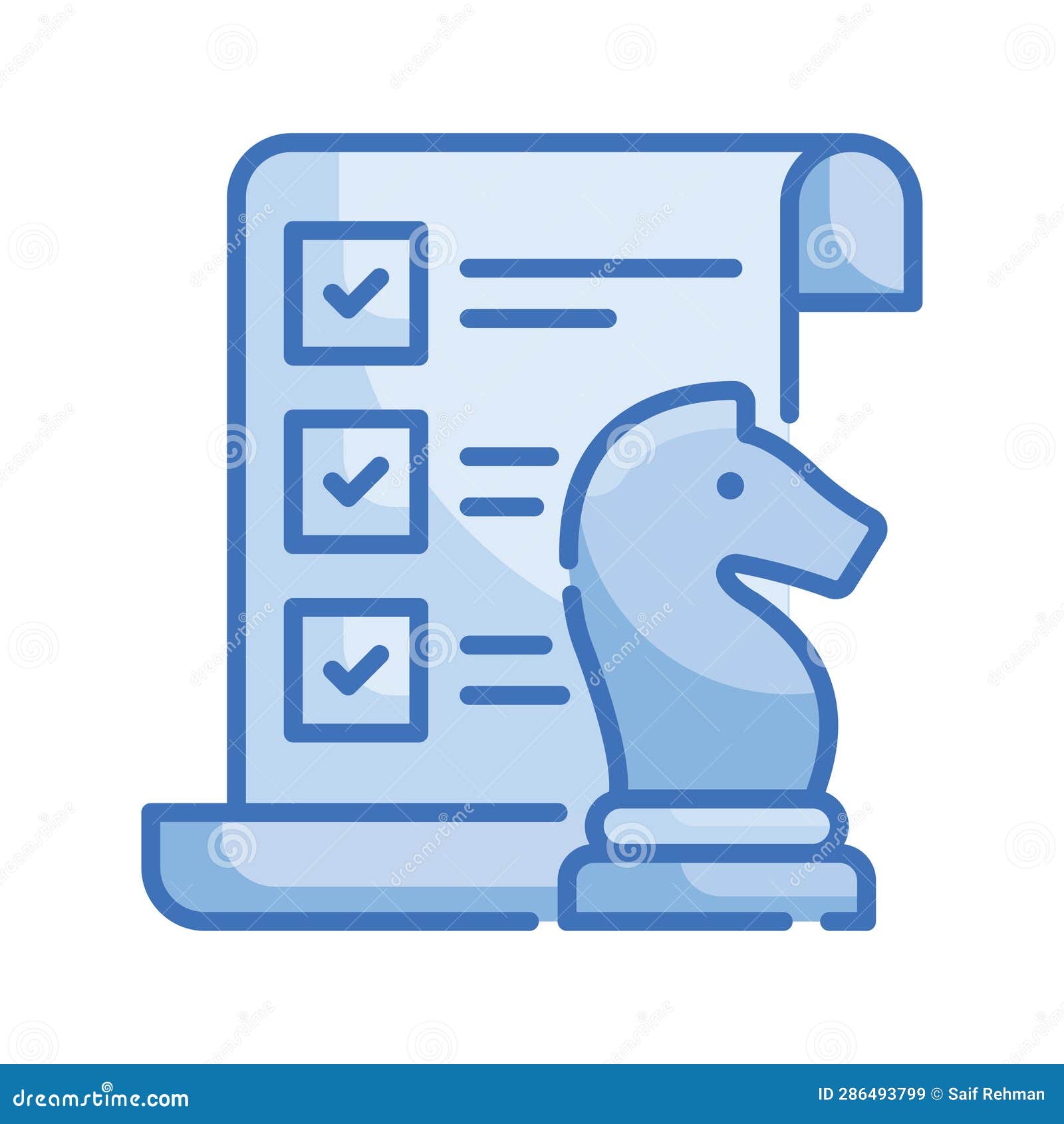 Strategy Vector Blue Series Icon Style Illustration. EPS 10 File Stock ...