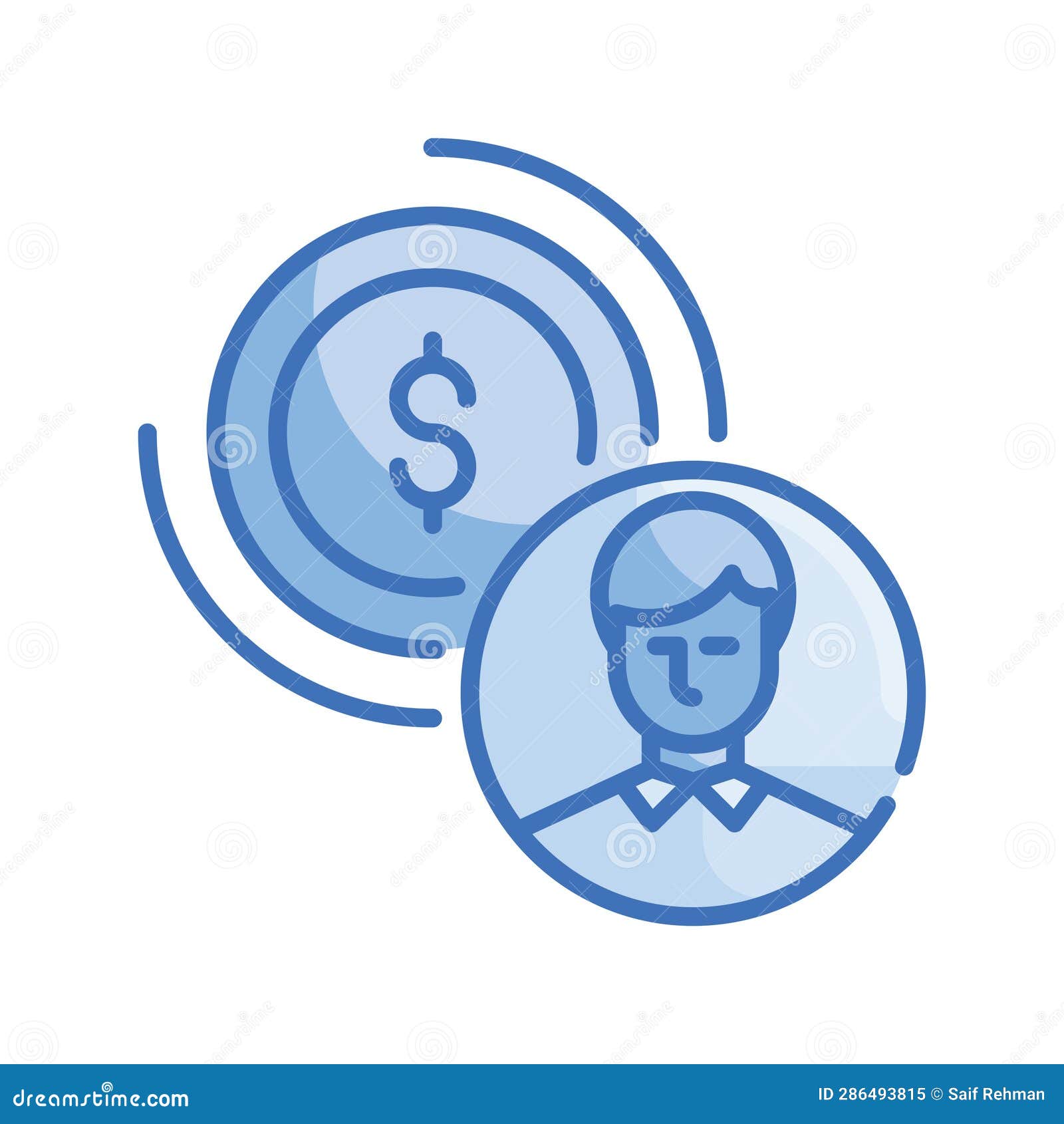Human Capital Vector Blue Series Iconstyle Illustration. EPS 10 File ...