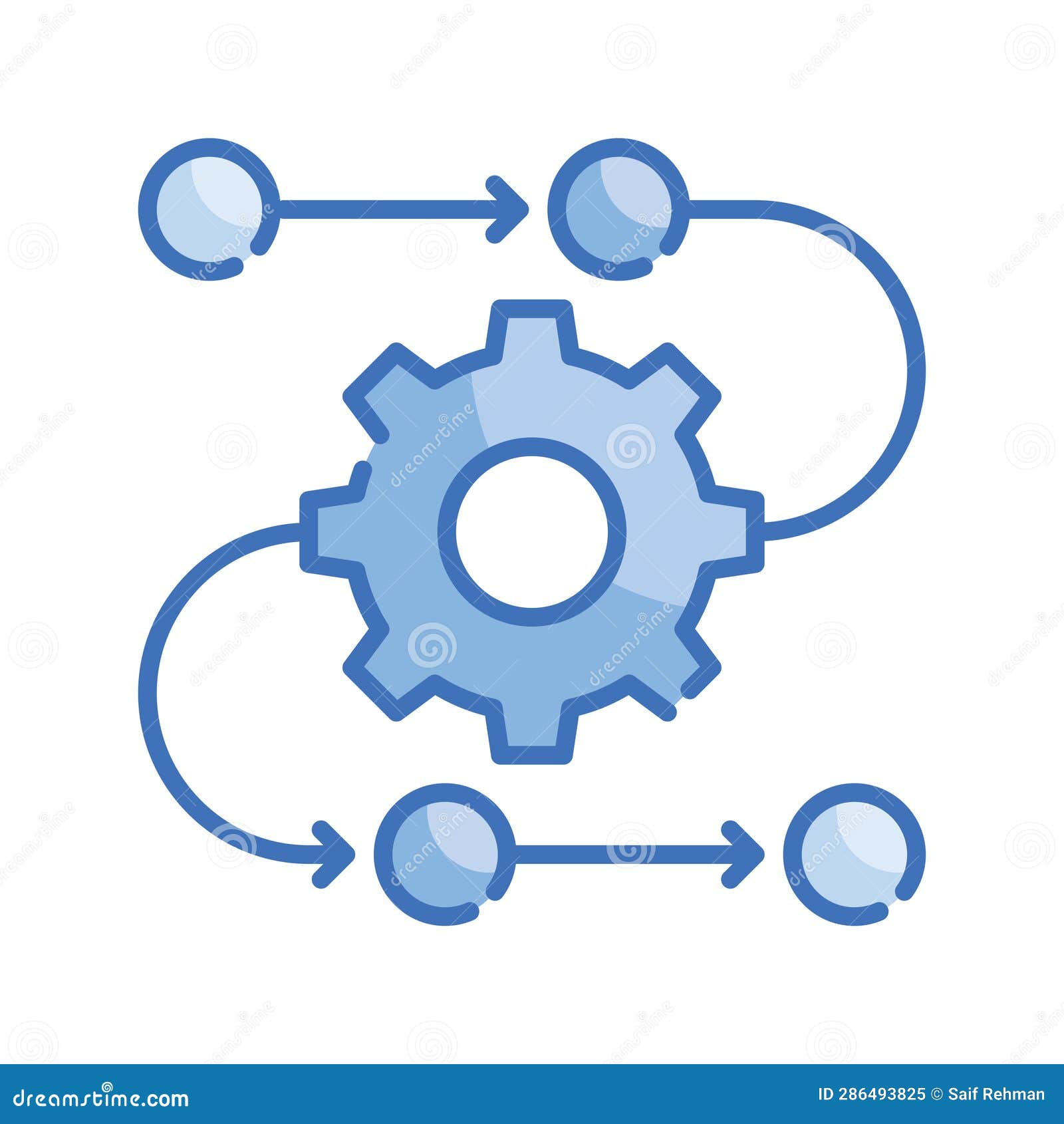 Process Diagram Vector Blue Series Icon Style Illustration. EPS 10 File ...