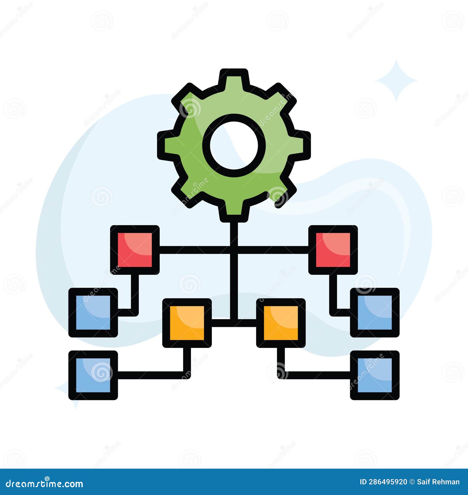 Cascading Indicator Vector Filled Outline Icon Style Illustration. EPS ...