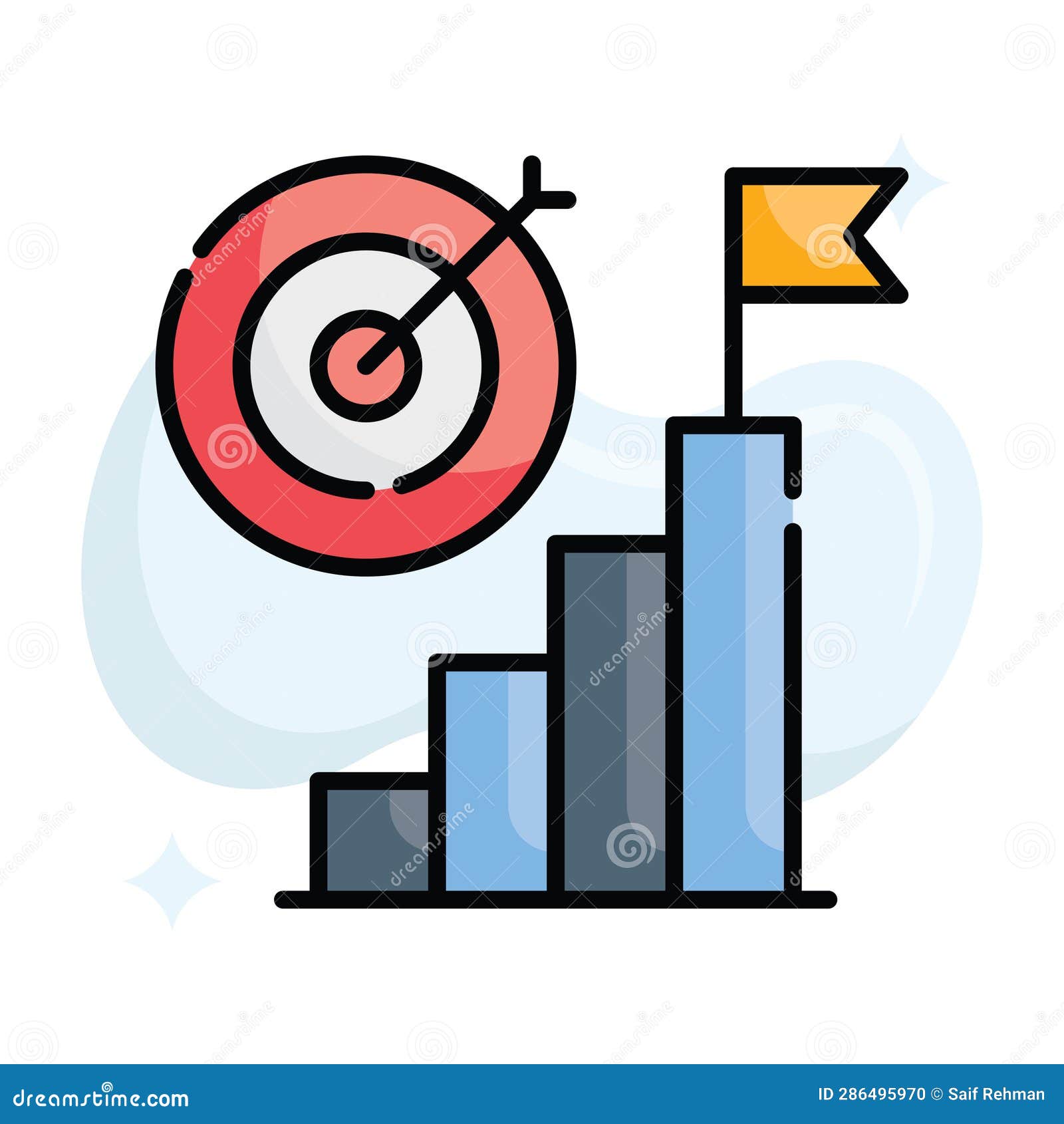 Goal Vector Filled Outline Icon Style Illustration. EPS 10 File Stock ...