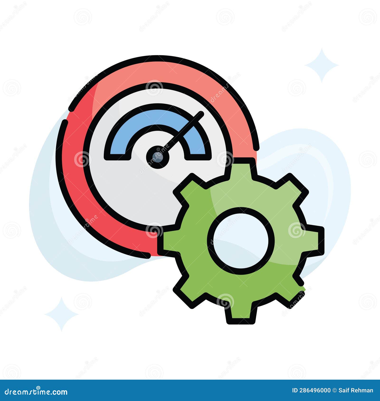 Performance Management Vector Filled Outline Icon Style Illustration ...