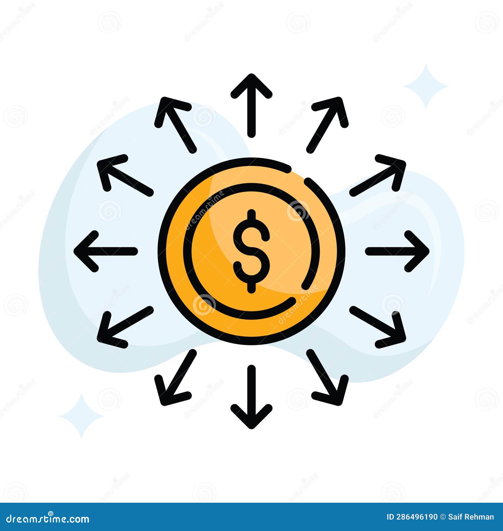 Market Expansion Vector Filled Outline Icon Style Illustration. EPS 10 ...