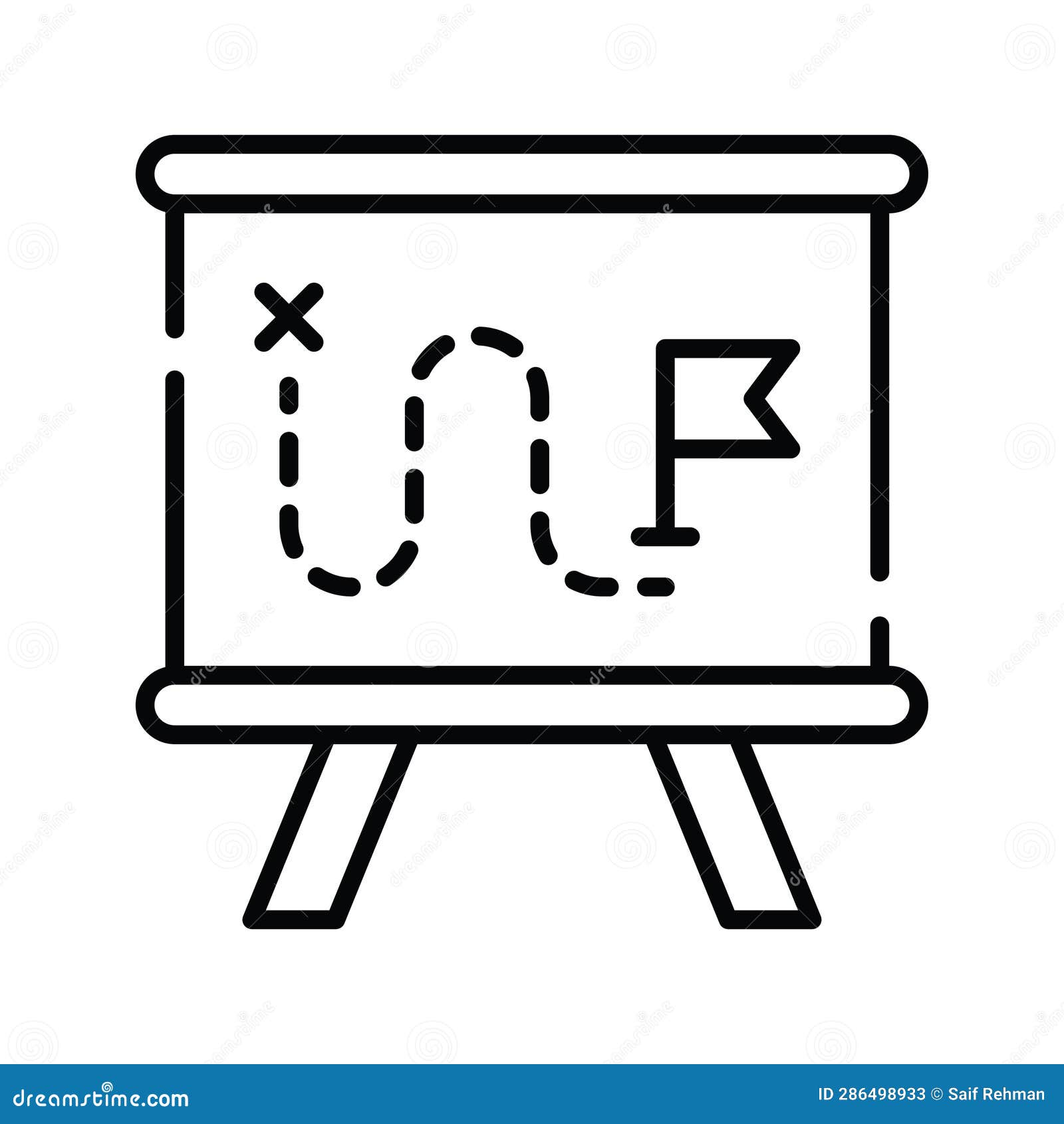 Strategy Map Vector Outline Icon Style Illustration. EPS 10 File Stock ...