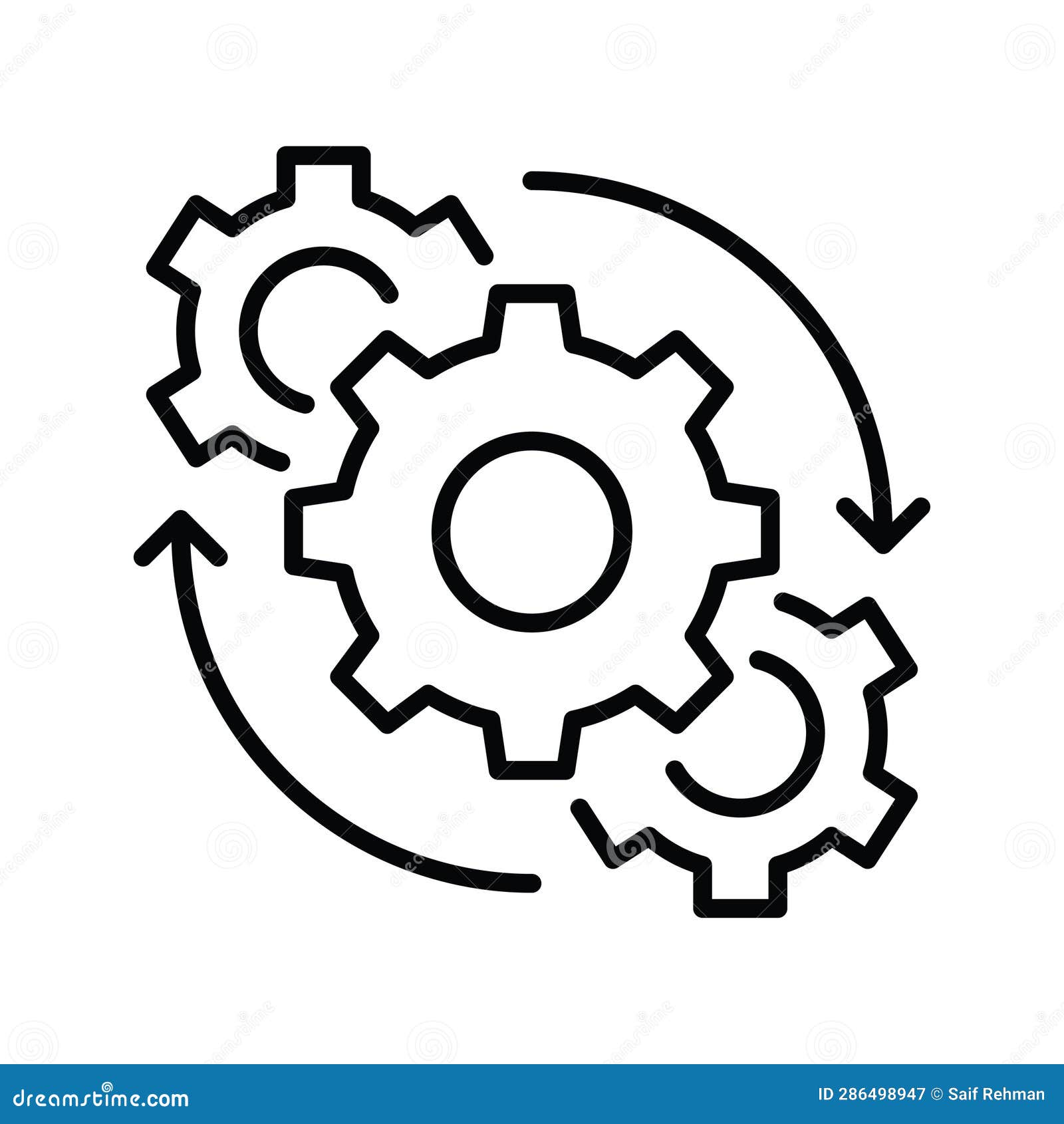 Operational Alignment Vector Outline Icon Style Illustration. EPS 10 ...