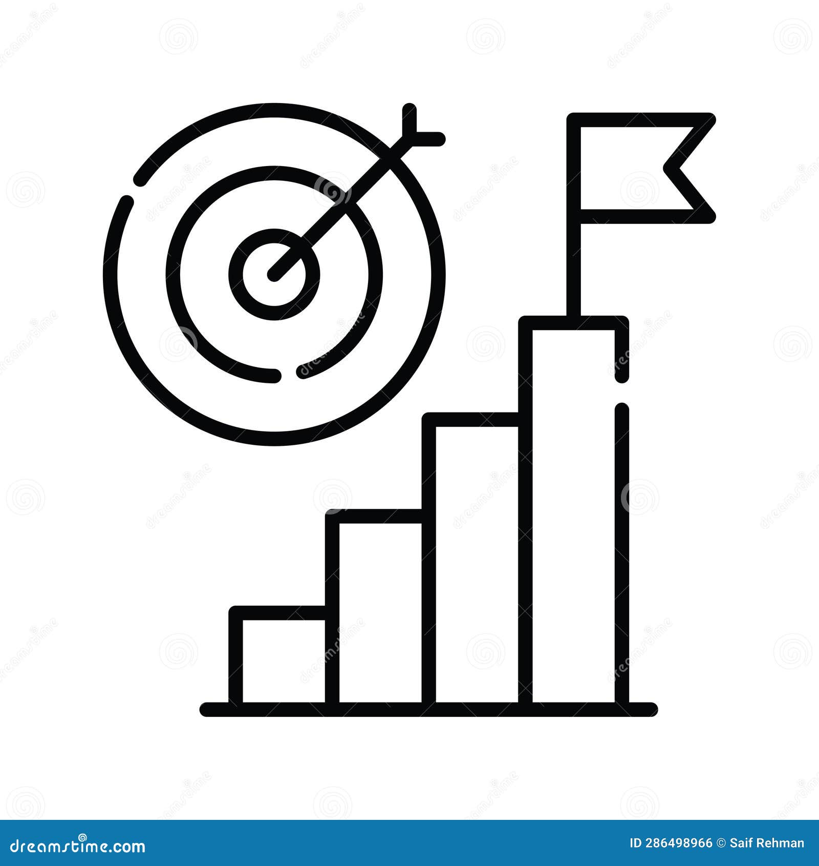 Goal Vector Outline Icon Style Illustration. EPS 10 File Stock ...