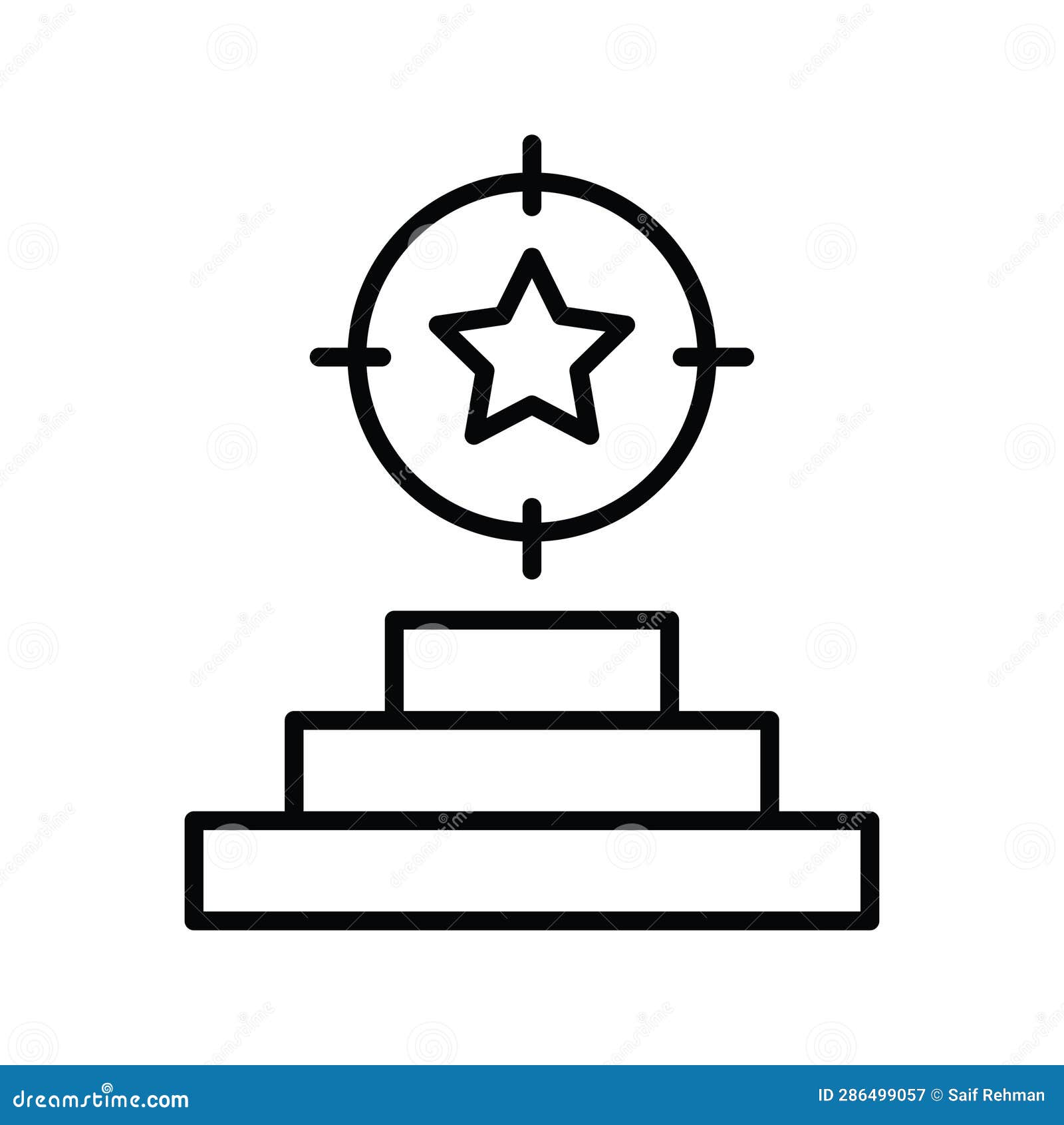 Goals and Objectives Vector Outline Icon Style Illustration. EPS 10 ...