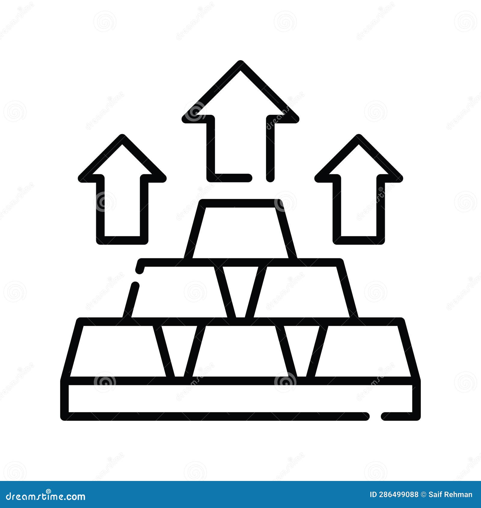 Price Increase Vector Outline Icon Style Illustration. EPS 10 File ...