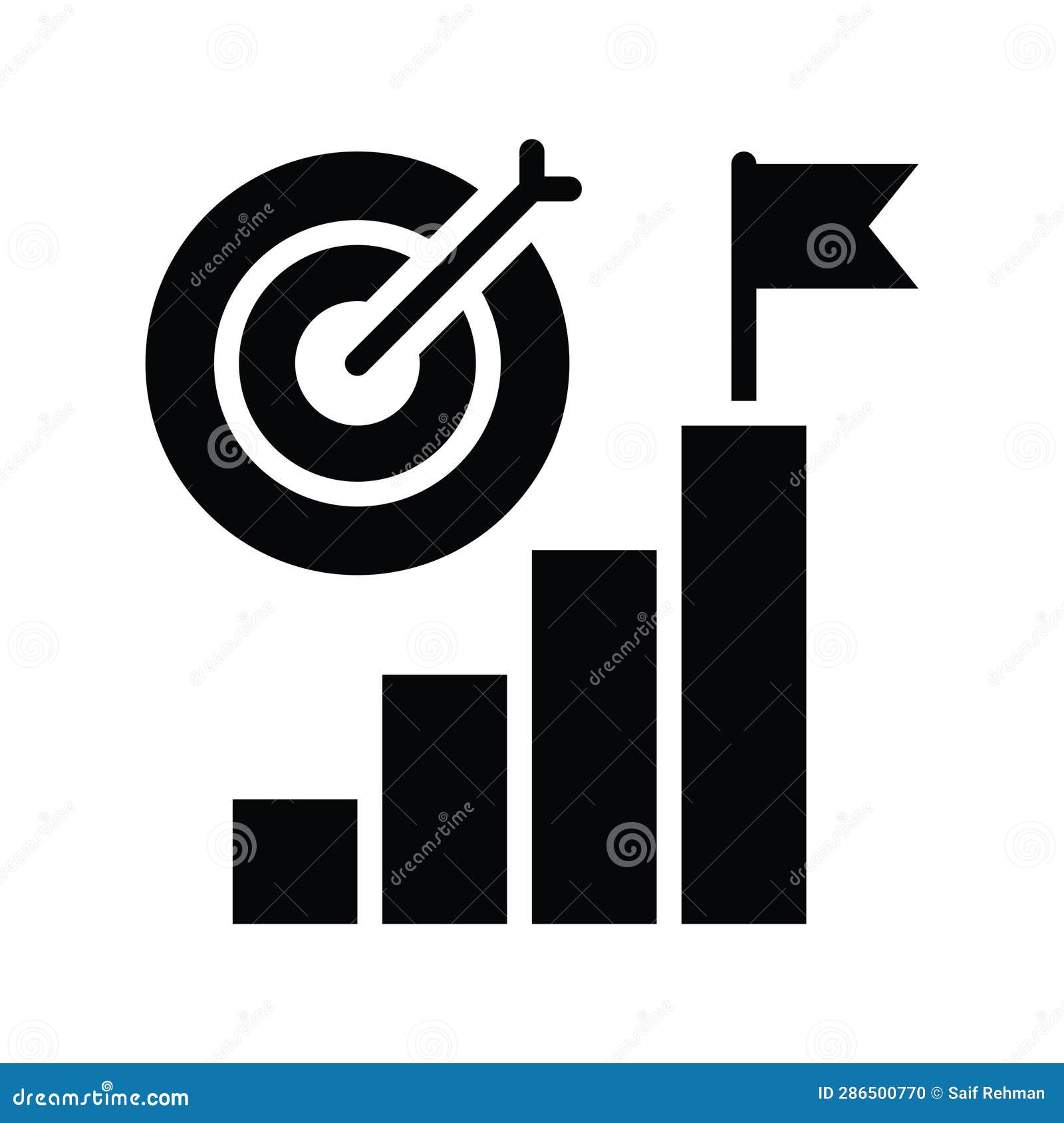 Goal Vector Solid Icon Style Illustration. EPS 10 File Stock Vector ...