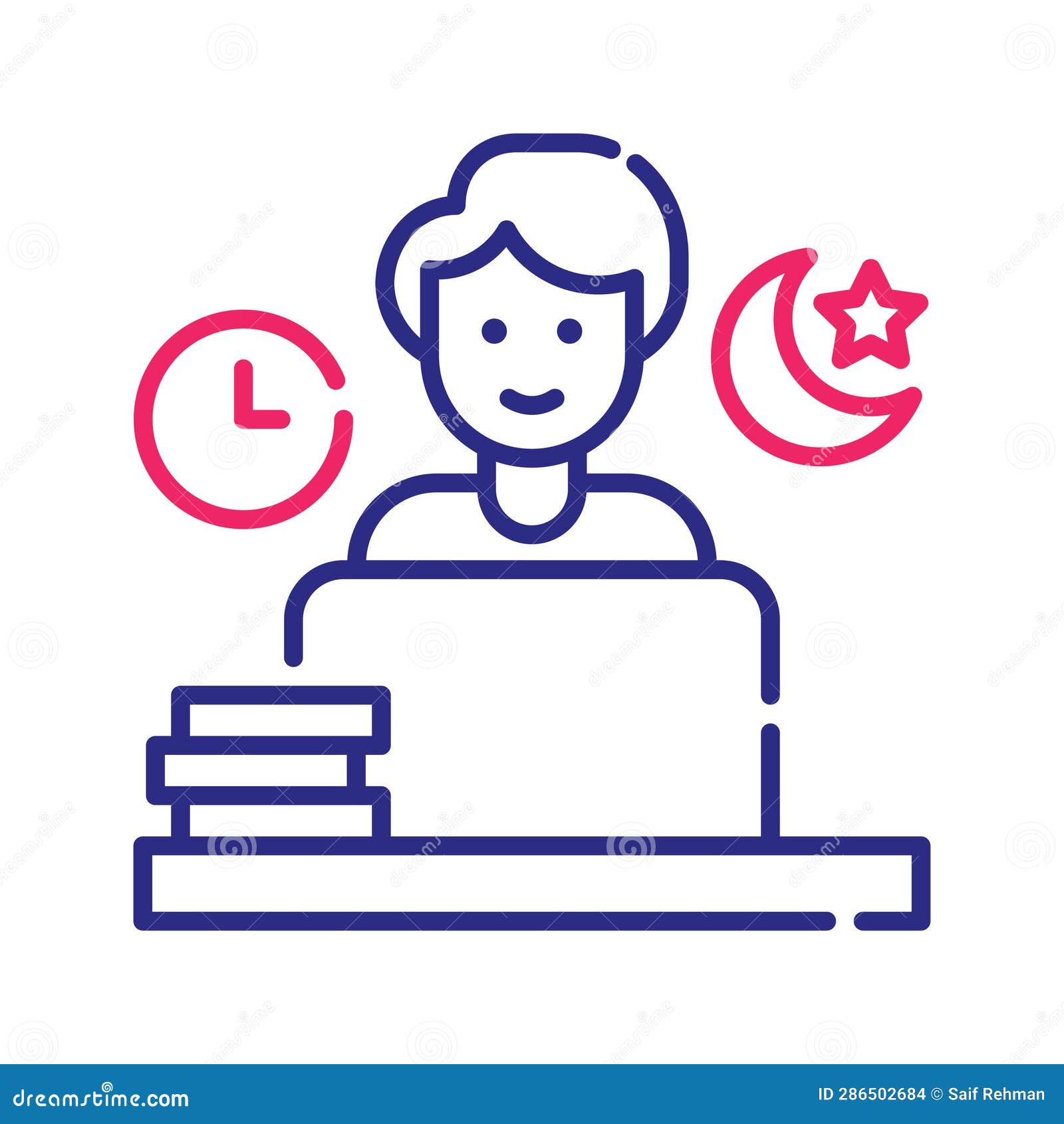Work Hand Vector 2 Color Line Icon Style Illustration. EPS 10 File ...