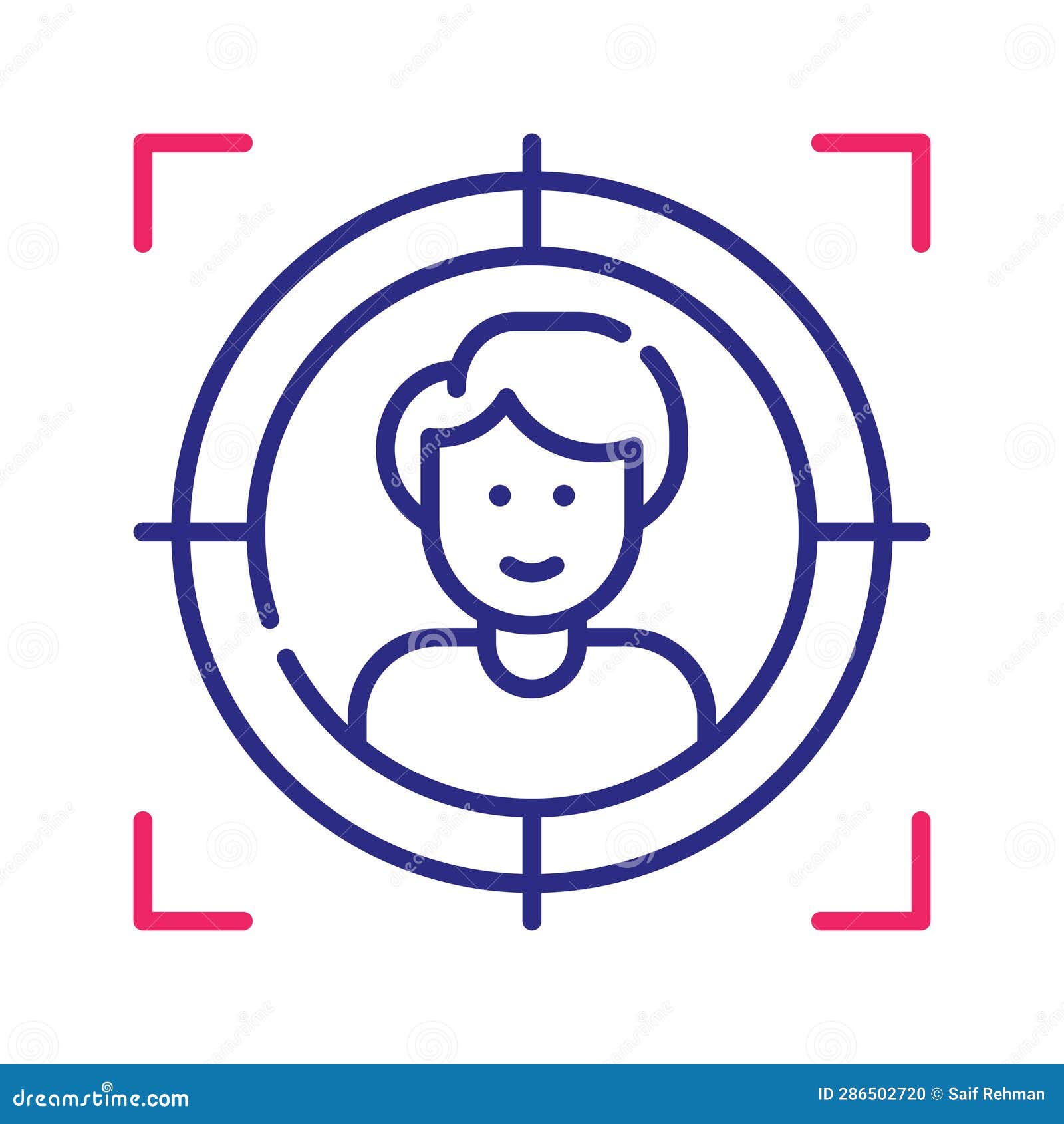 Customer Focus Vector 2 Color Line Icon Style Illustration. EPS 10 File ...