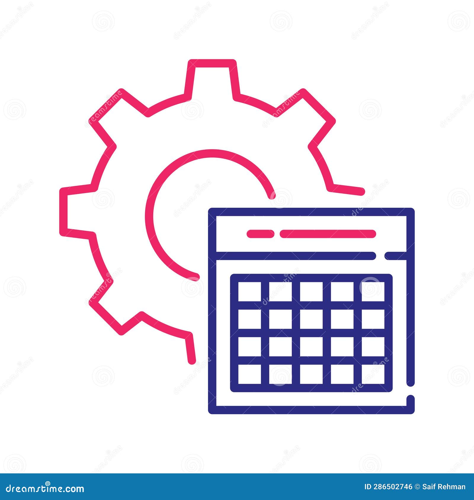 Event Processing Vector 2 Color Line Icon Style Illustration. EPS 10 ...